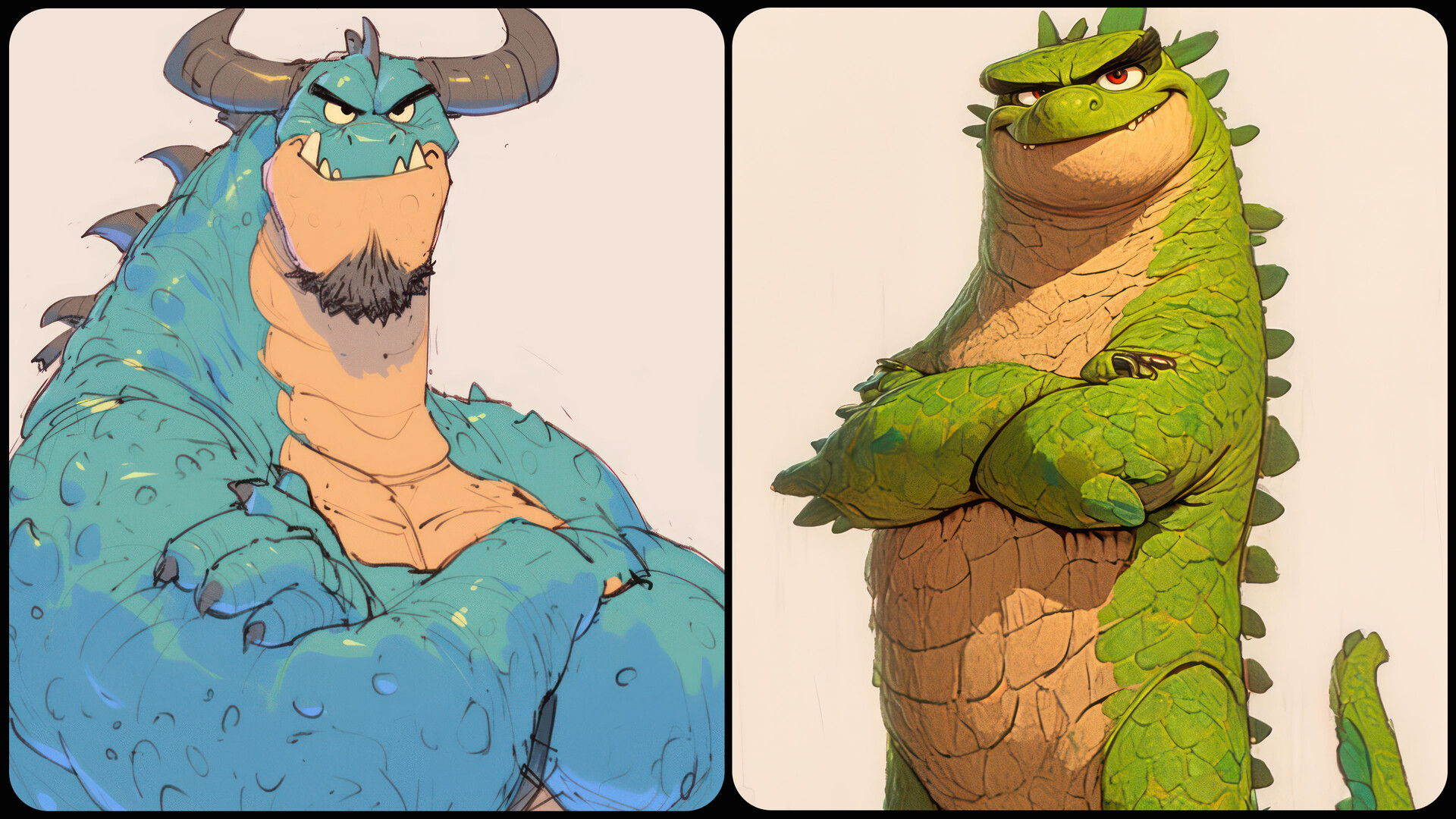 Ferial Studio - 🔹210 Dragon - Cartoon Character Reference Image Pack v ...
