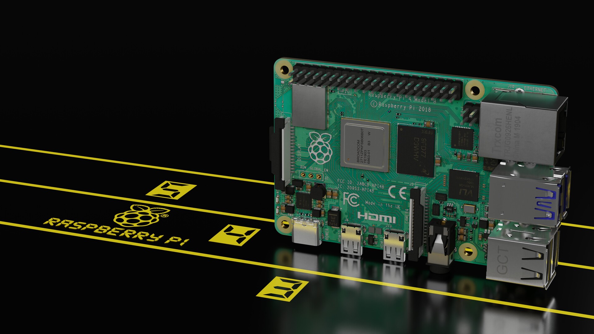 ArtStation - 3D of the Raspberry Pi 4 Model B
