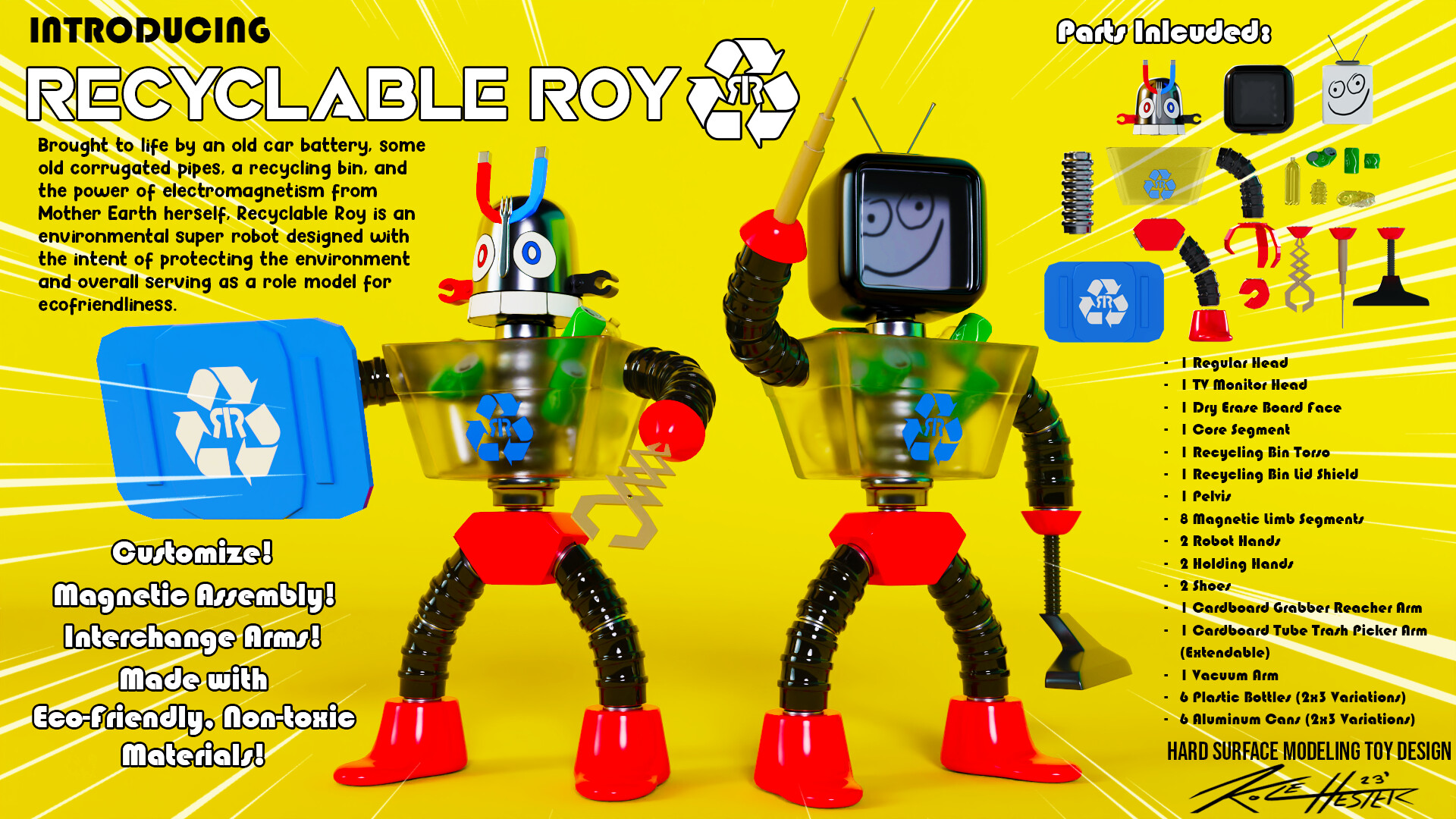Kole Hester - Recyclable Roy - Toy Design (2023-2024)