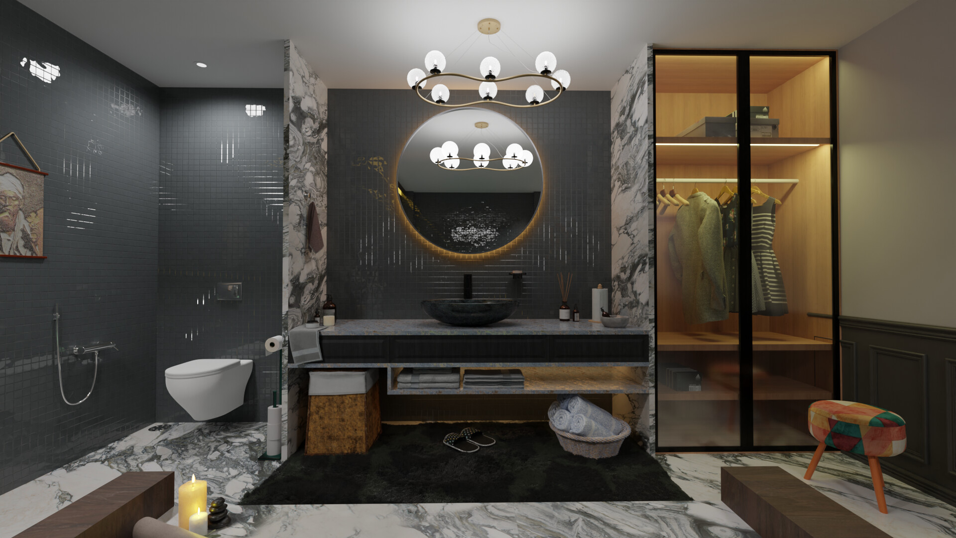 ArtStation - 3D Bathroom Interior Design