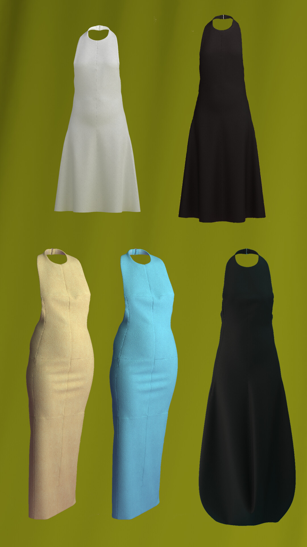 ArtStation - 5 digital dresses inspired by Jacquemus