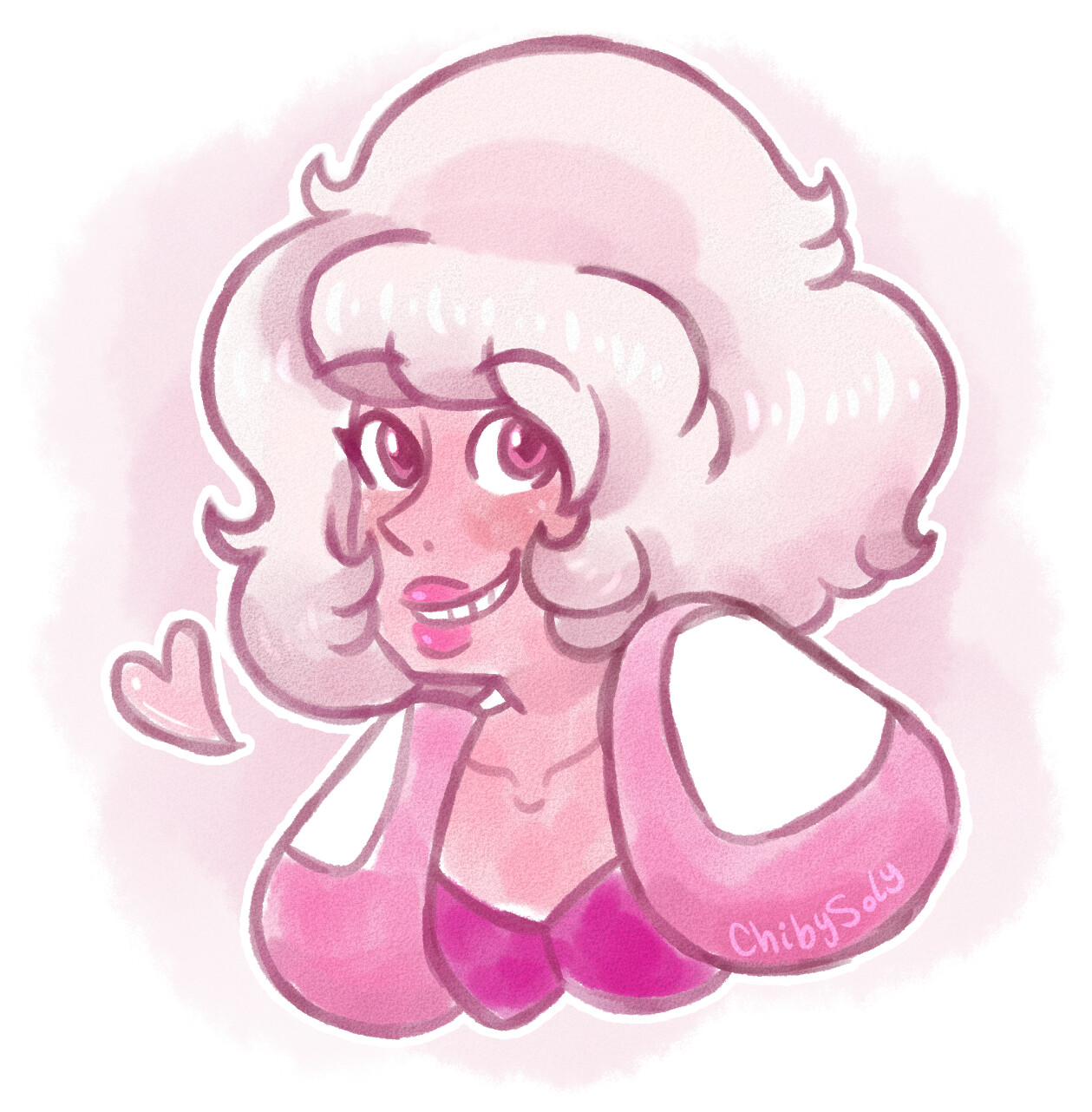 how to draw pink diamond step by step