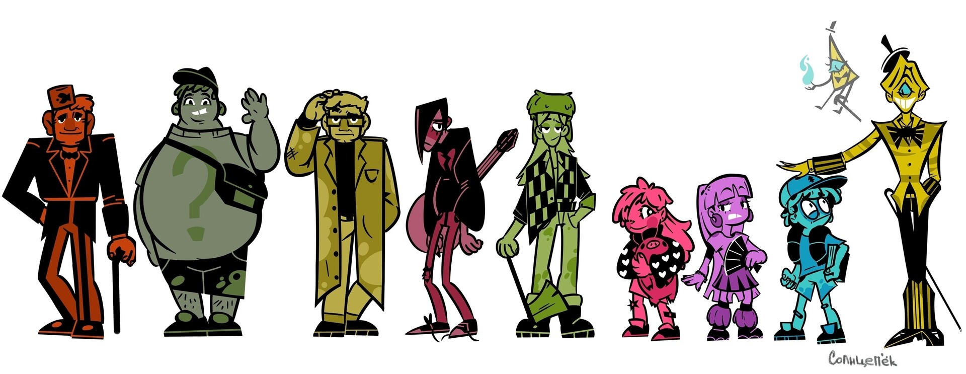 how to draw cartoon characters from gravity falls