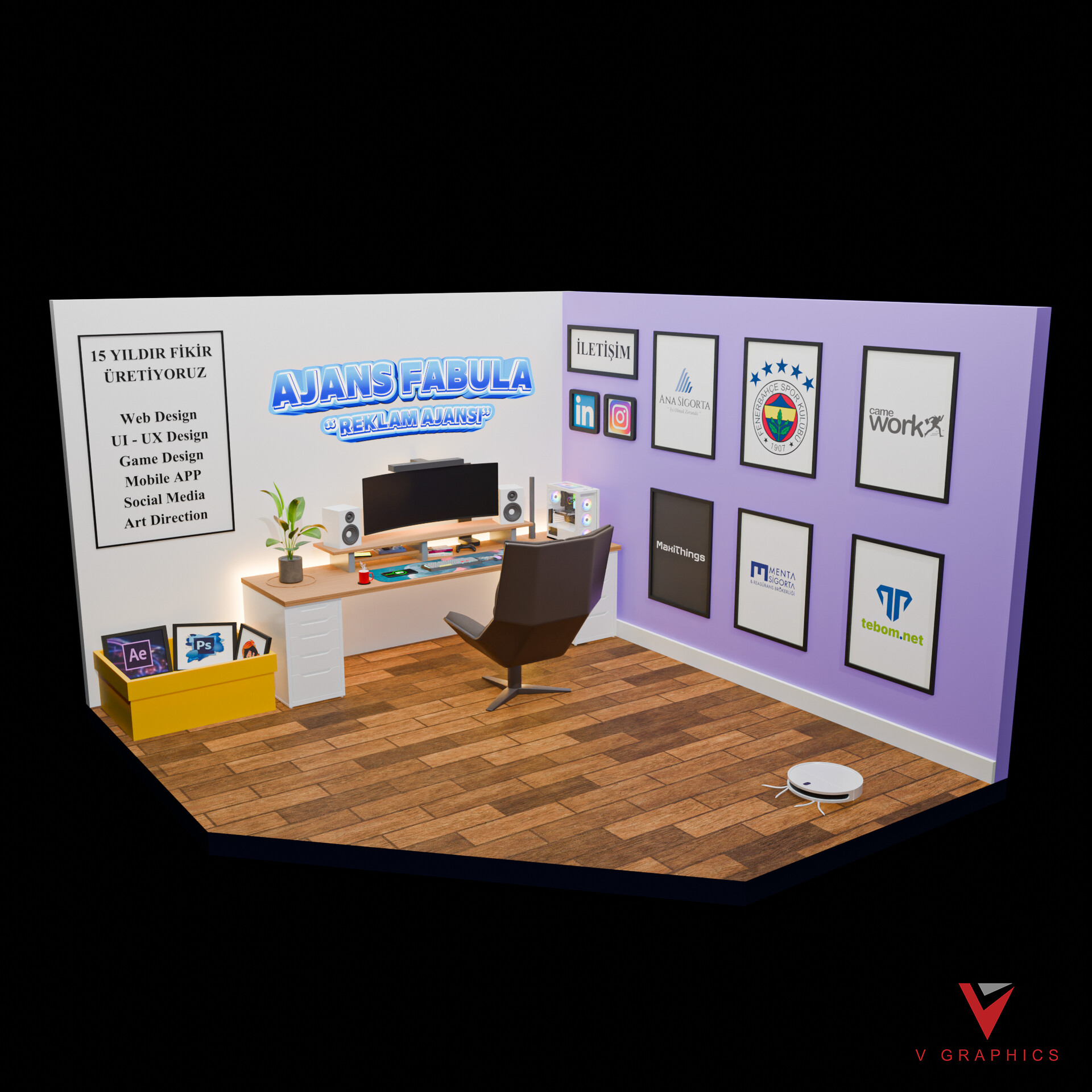 ArtStation - 3D Isometric Room