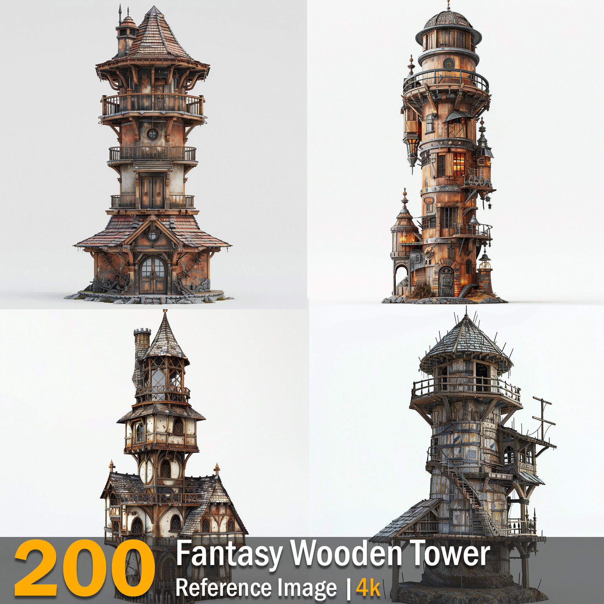 ArtStation - Fantasy Wooden Tower | Reference Images | 4K