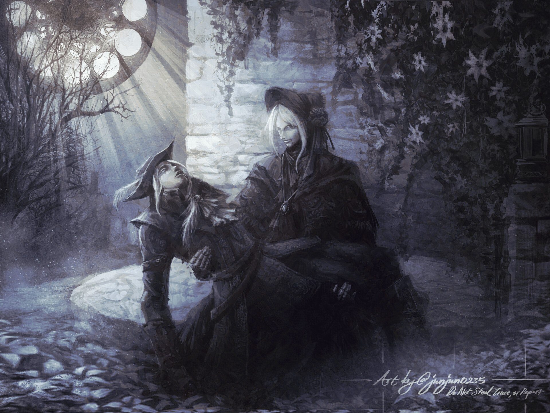 ArtStation - (Bloodborne Fanart) Lady Maria and the Doll in a Dream