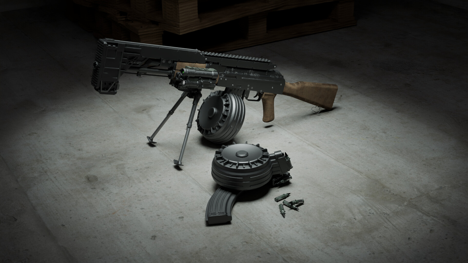 ArtStation - Post apocalyptic Ak-47