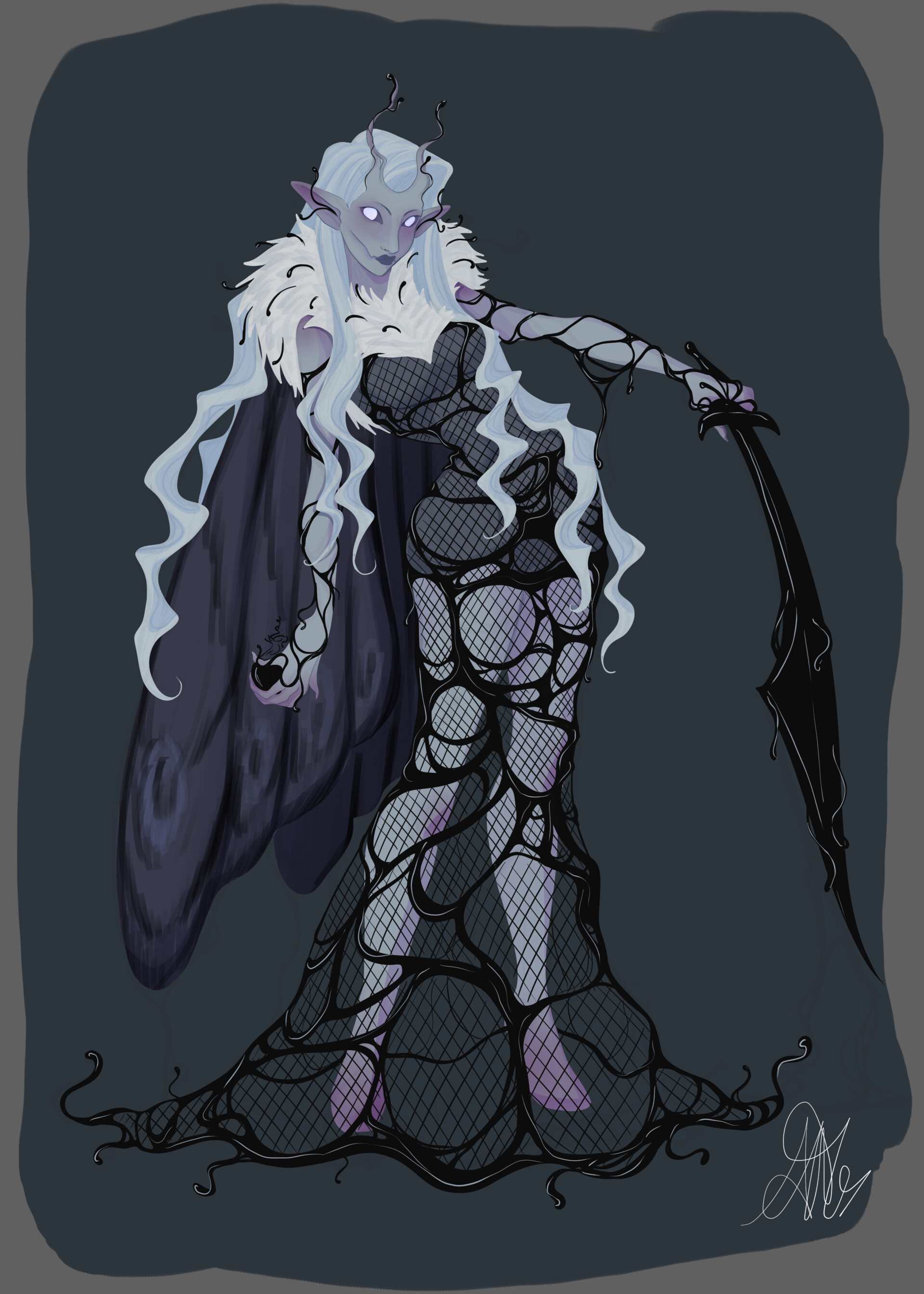 ArtStation - Moth Lady- Artfol challange entry