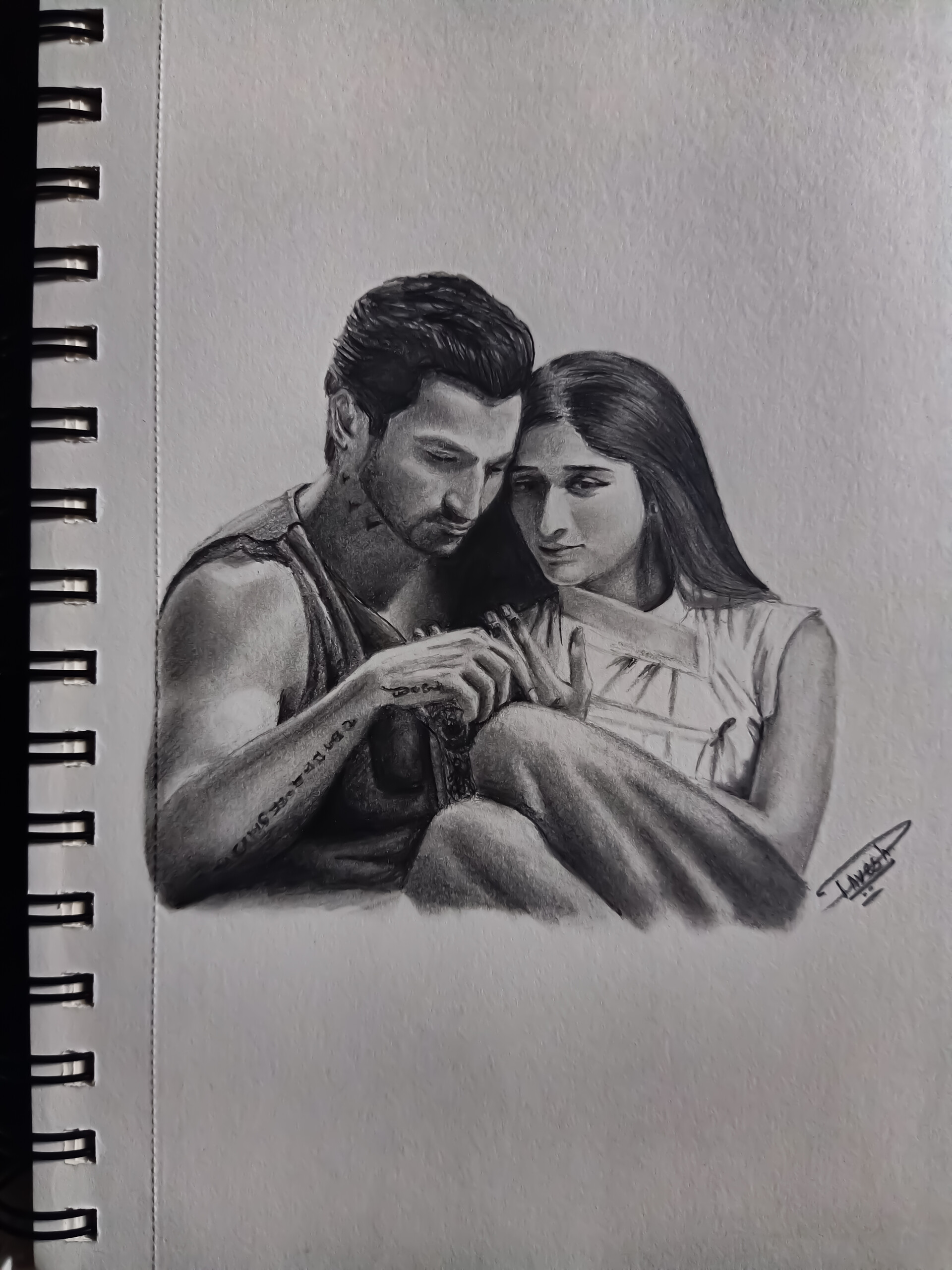 ArtStation - Indar & Saru (STK) pencil sketch