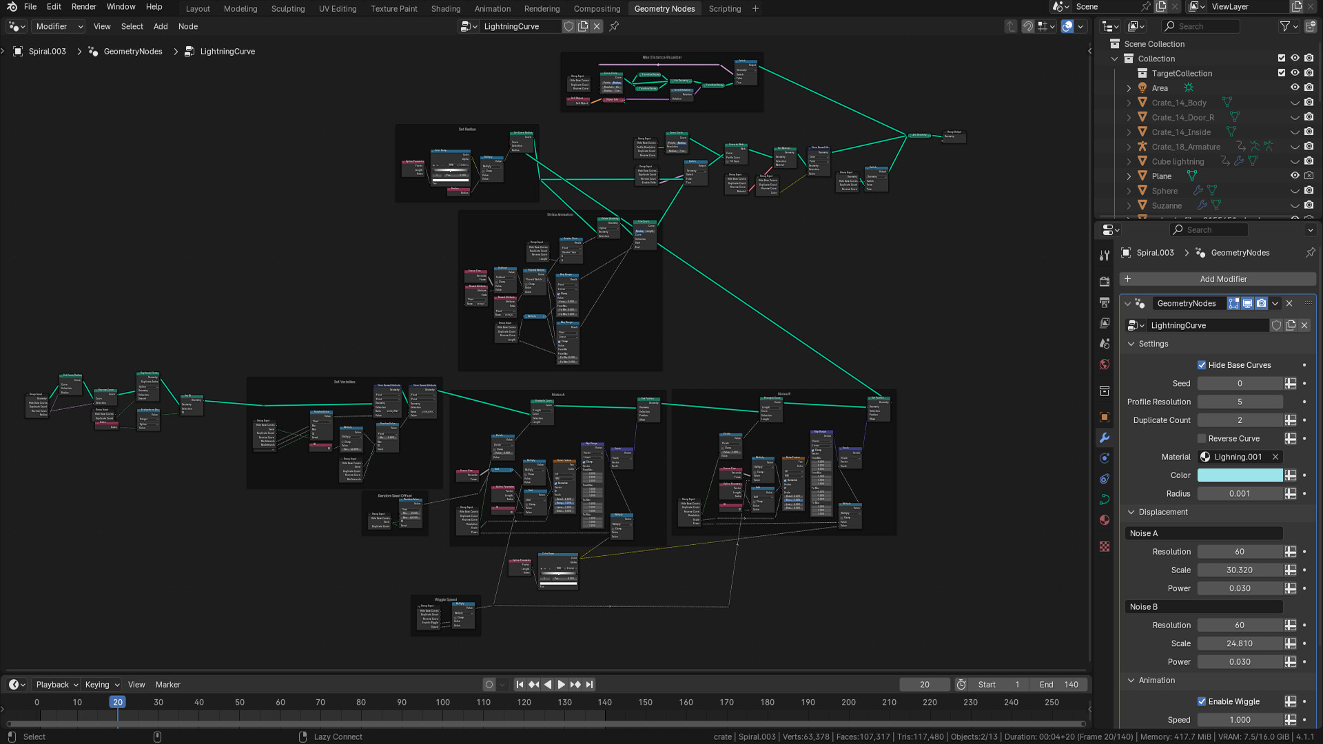 3D Tudor - 3D Tudor Lightning Geometry Node