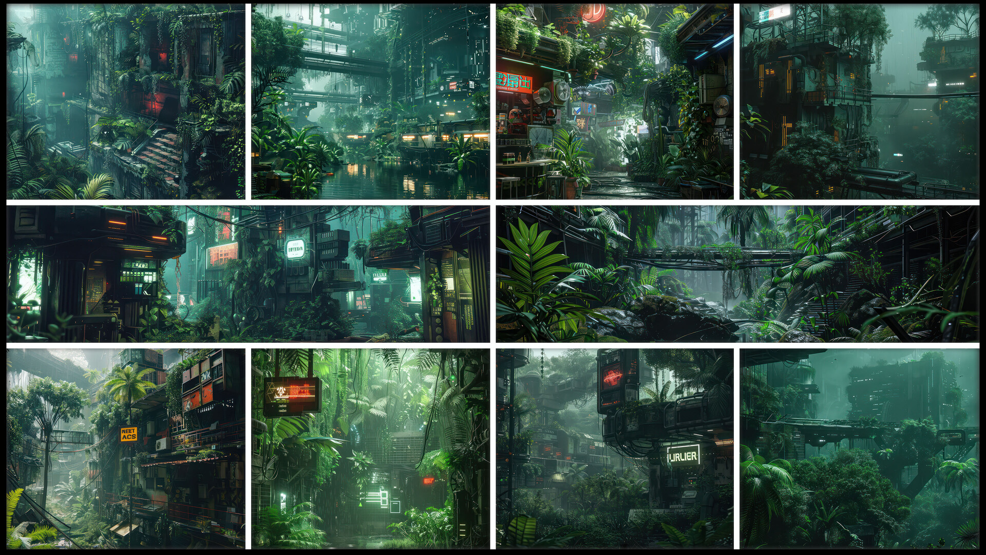 Ferial Concept - 🔹210 Cyberpunk Jungle - Environment Concept Reference ...
