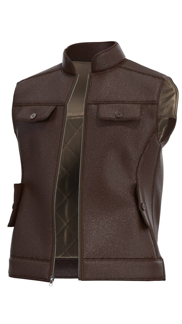 Mandana Haddadi - leather vest created in marvelous designer