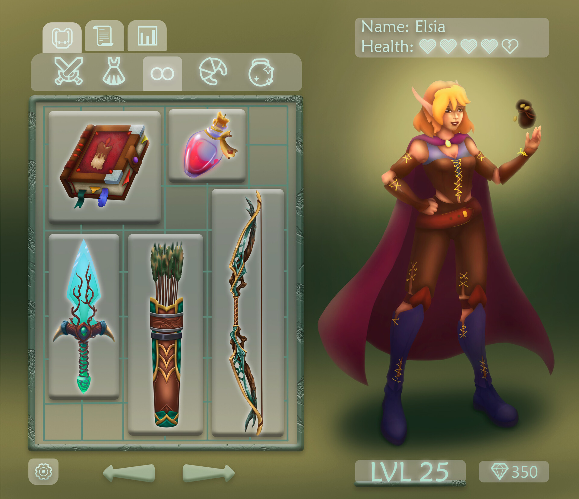 ArtStation - Character with game interface