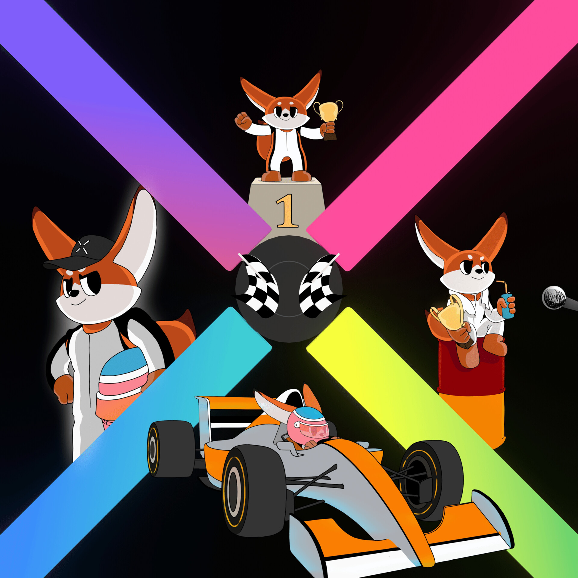 ArtStation - Animated racing poster (GIF)