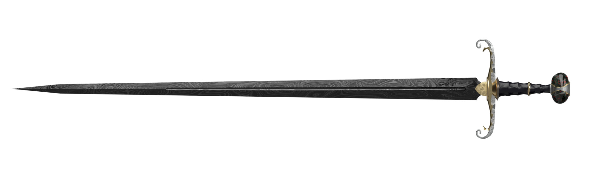 ArtStation - CK3AGOT - Cloudbreak - Sword with a Bloodstone Pommel