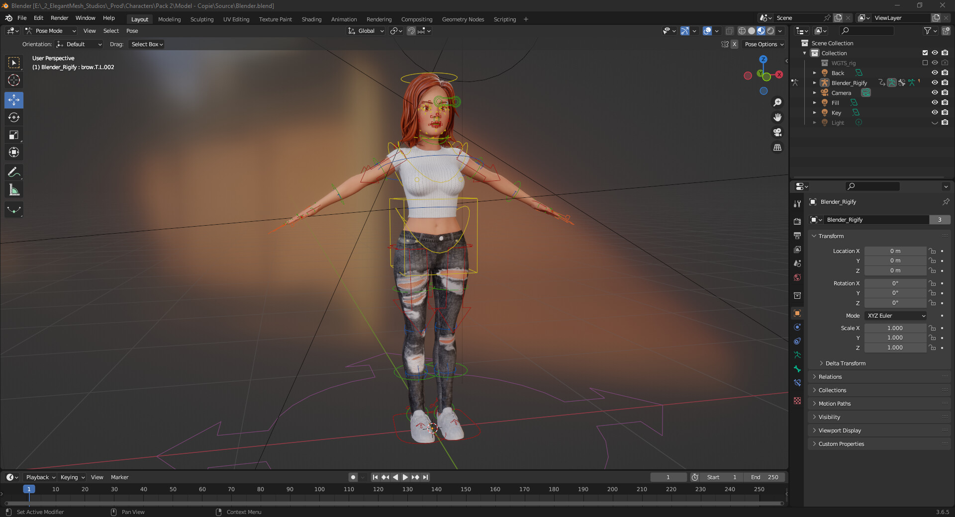 3D Cartoon Models for Sale | Stylized and Rigged Characters - Cartoon Rigged lovely Girl semi ...