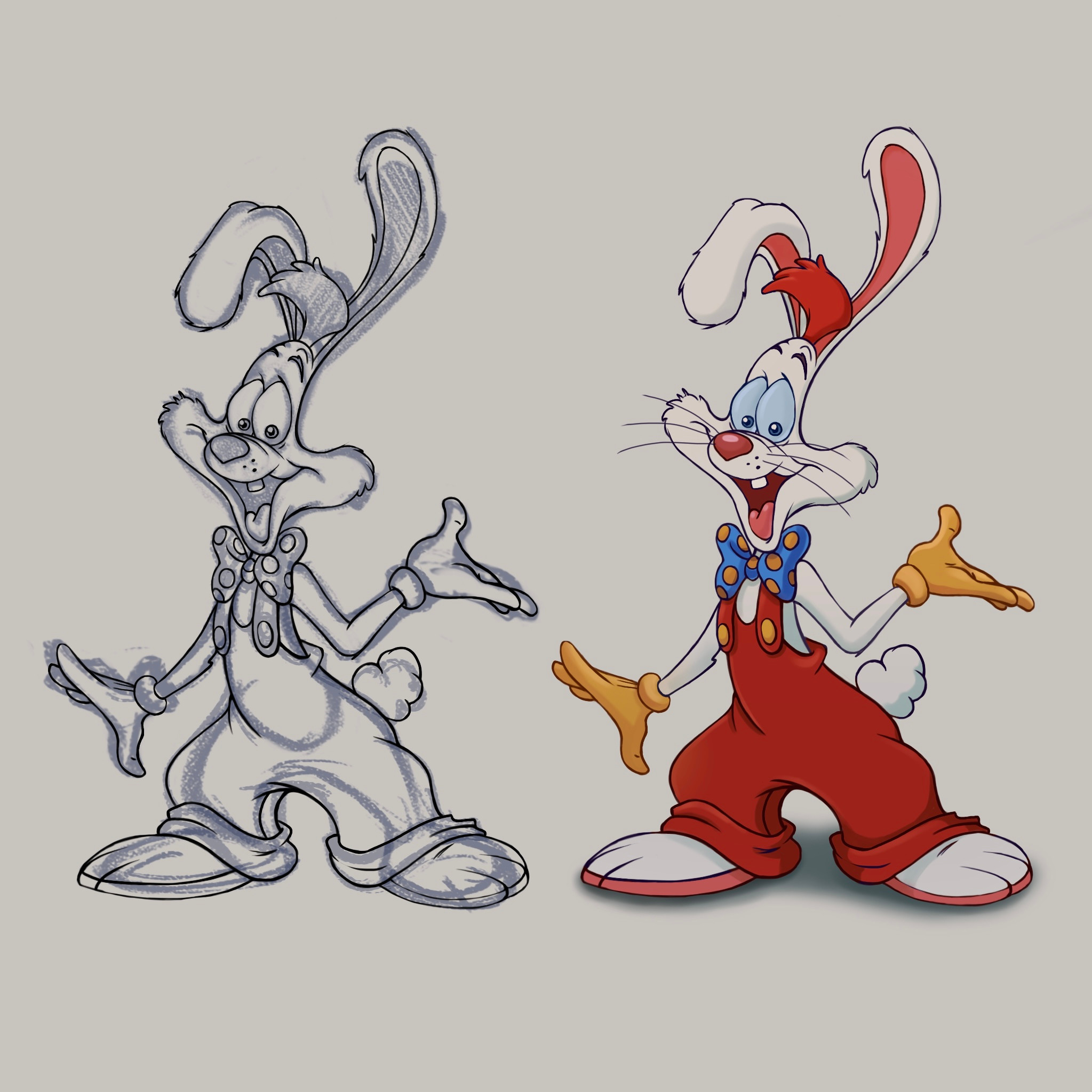 how to draw roger rabbit characters