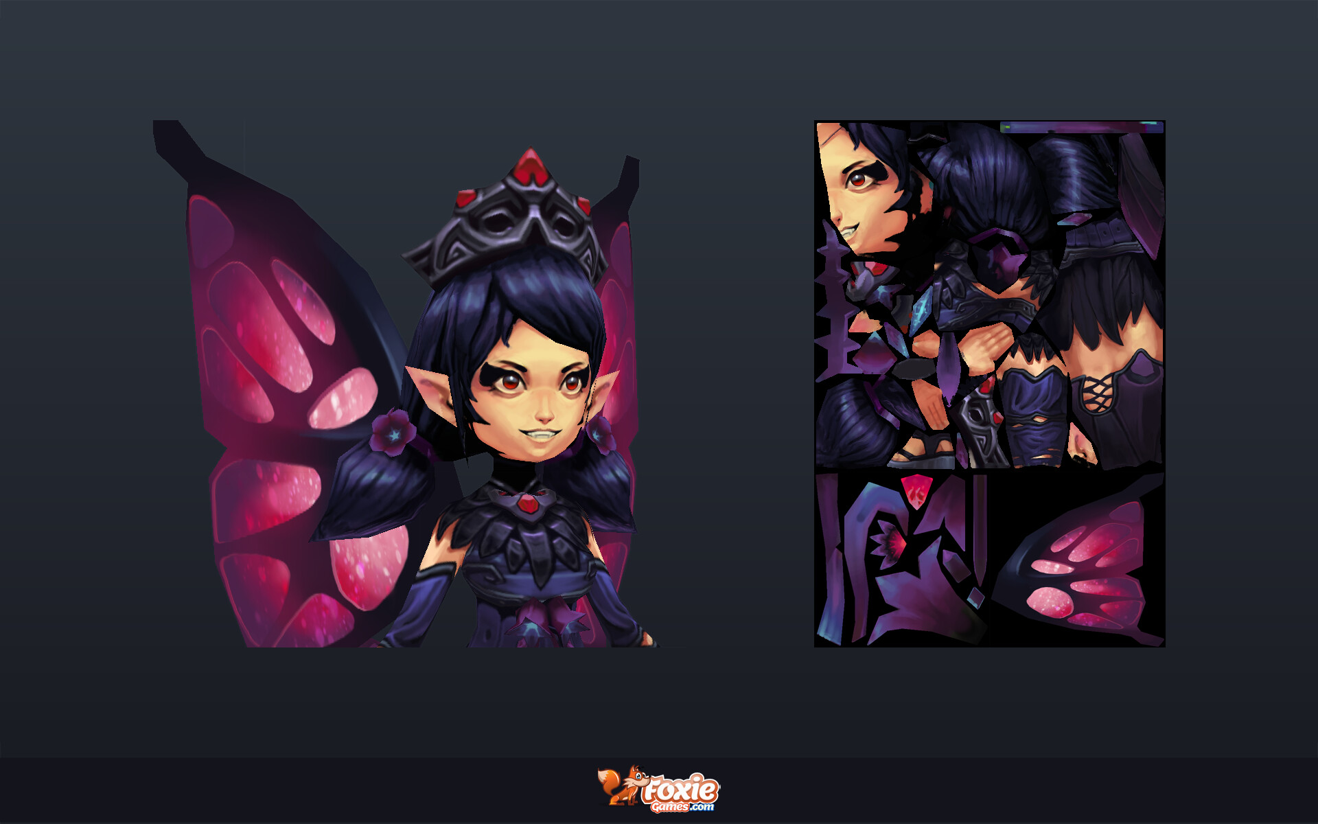 Eyal Shoham - Hand-painted low-poly fairies