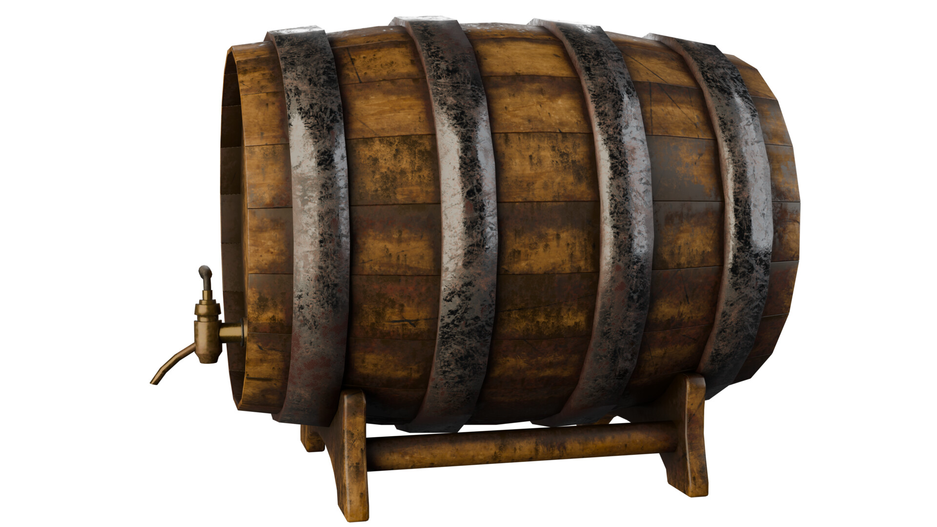 Sabbir Ahammed Shakil - Game Ready Low poly Barrel 3D Model