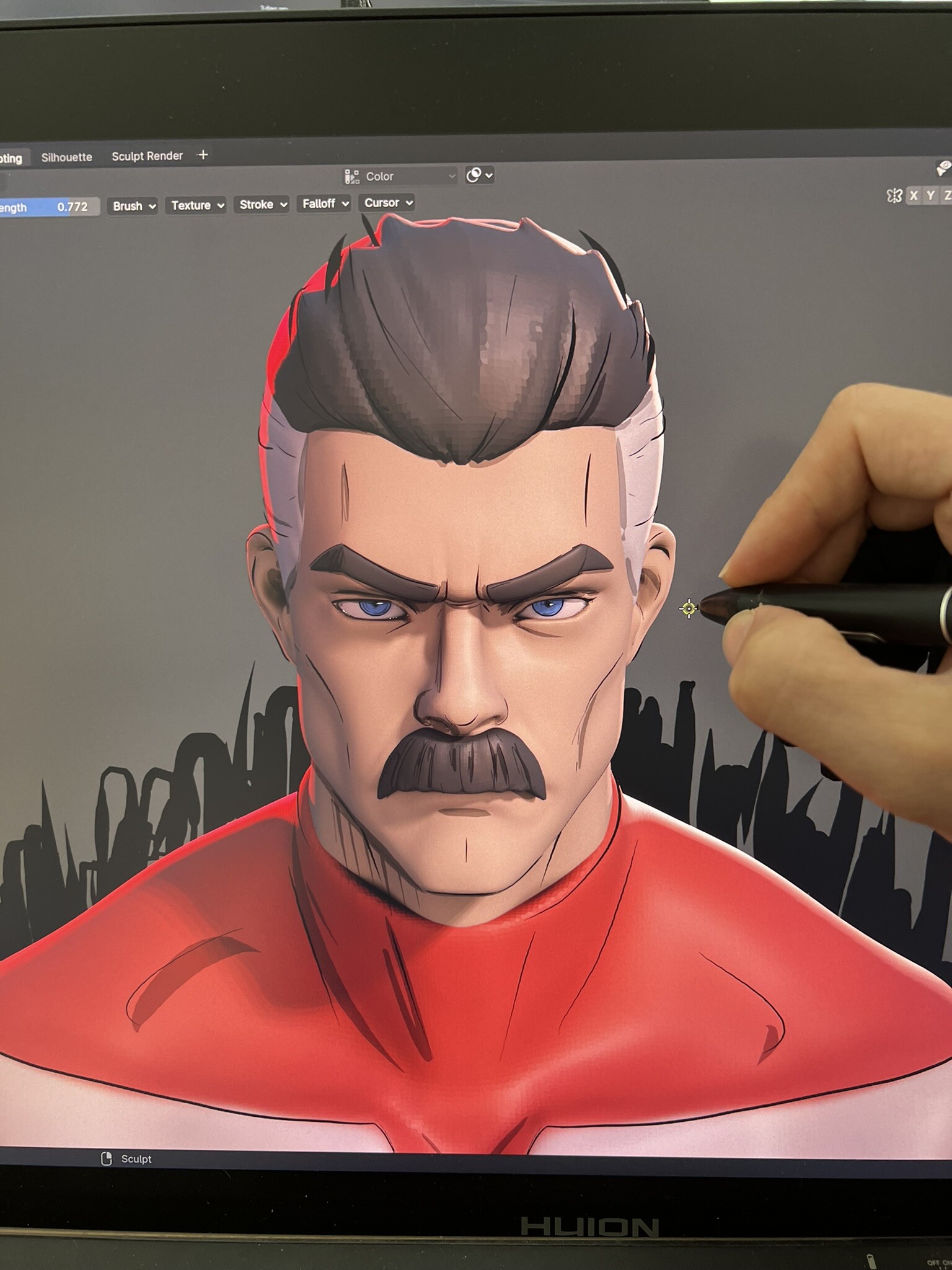 ArtStation - Omni-Man - Walkthrough and Comic Style Tutorial