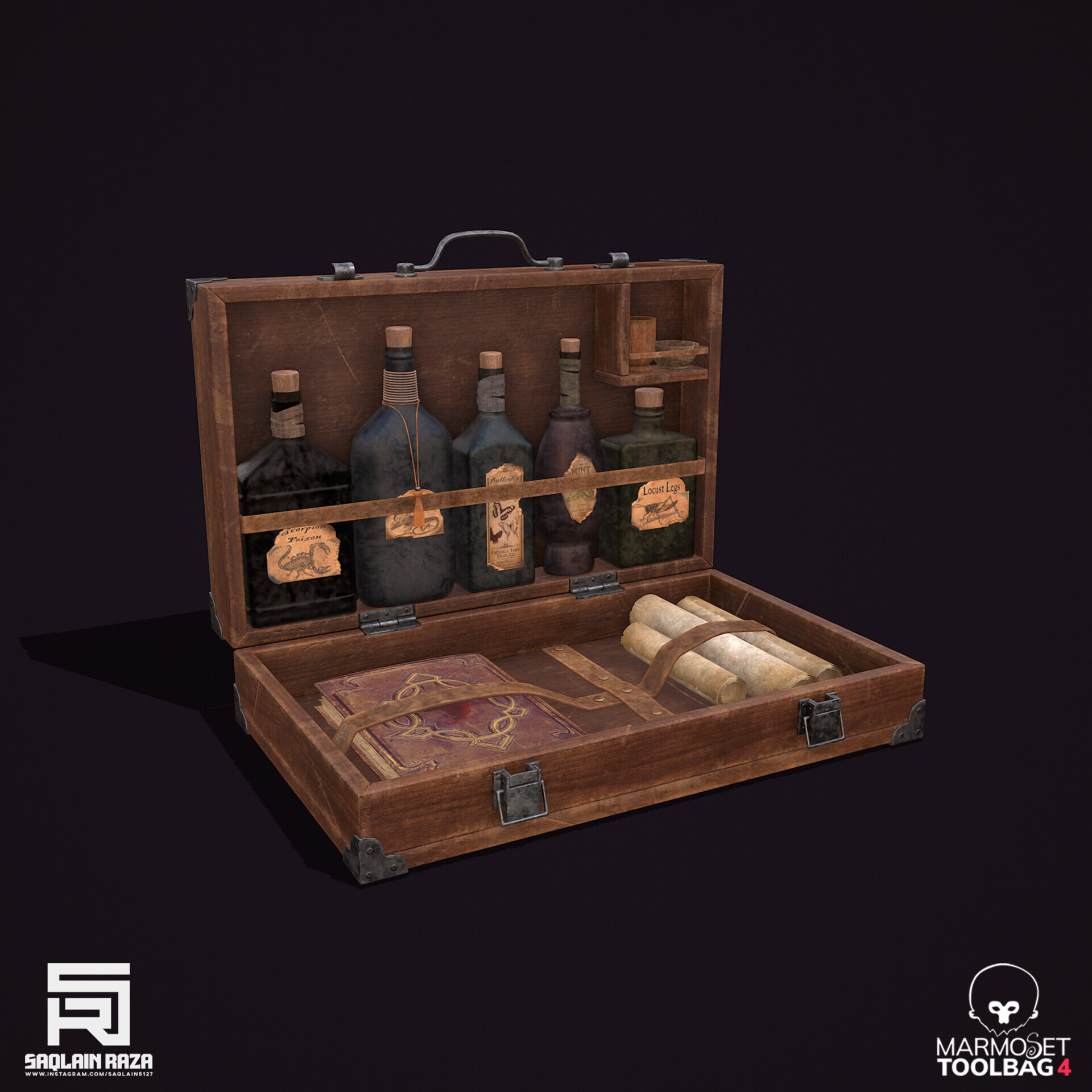 ArtStation - Rustic Potion Makers Briefcase