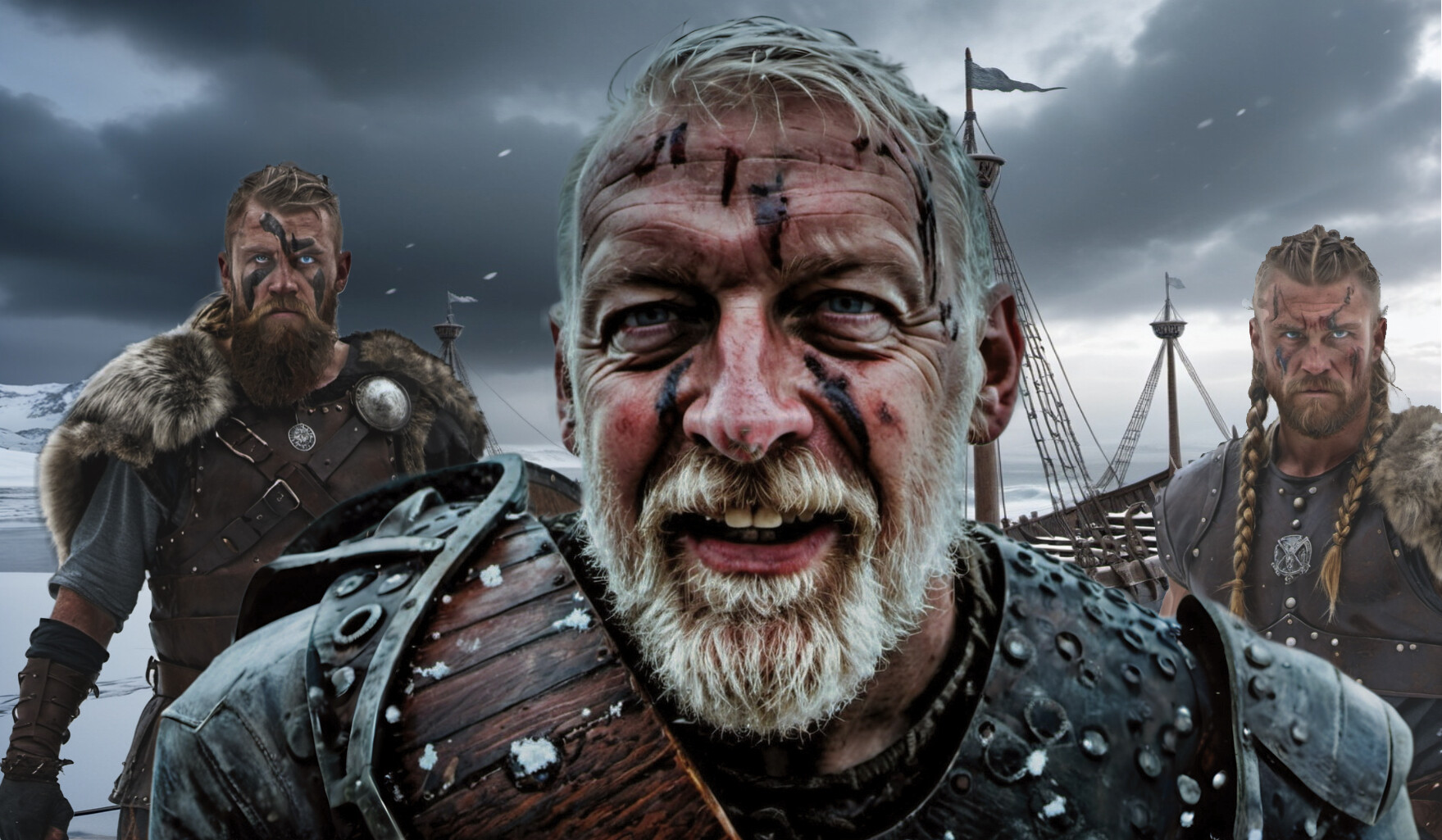 ArtStation - Vikings landing on a snowy beach