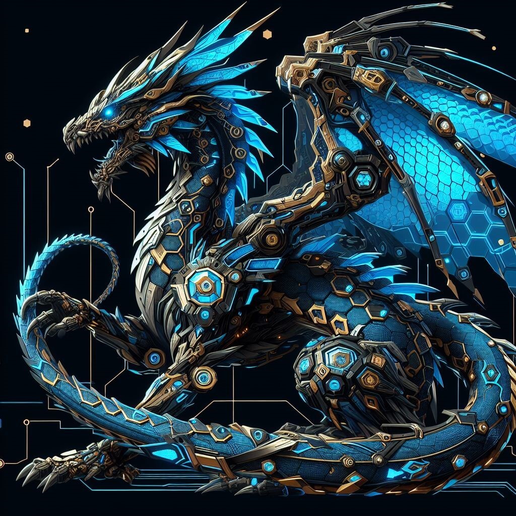 ArtStation - Futuristic Sci-Fi Cybernetic Dragon
