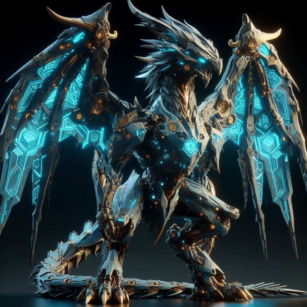 ArtStation - Futuristic Sci-Fi Cybernetic Dragon