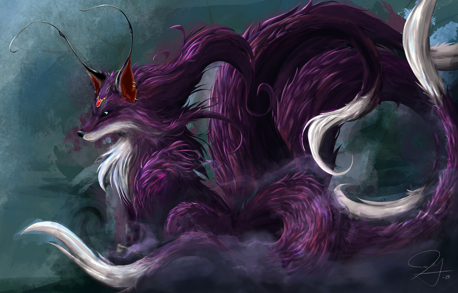 ArtStation - Violet Mist Fox