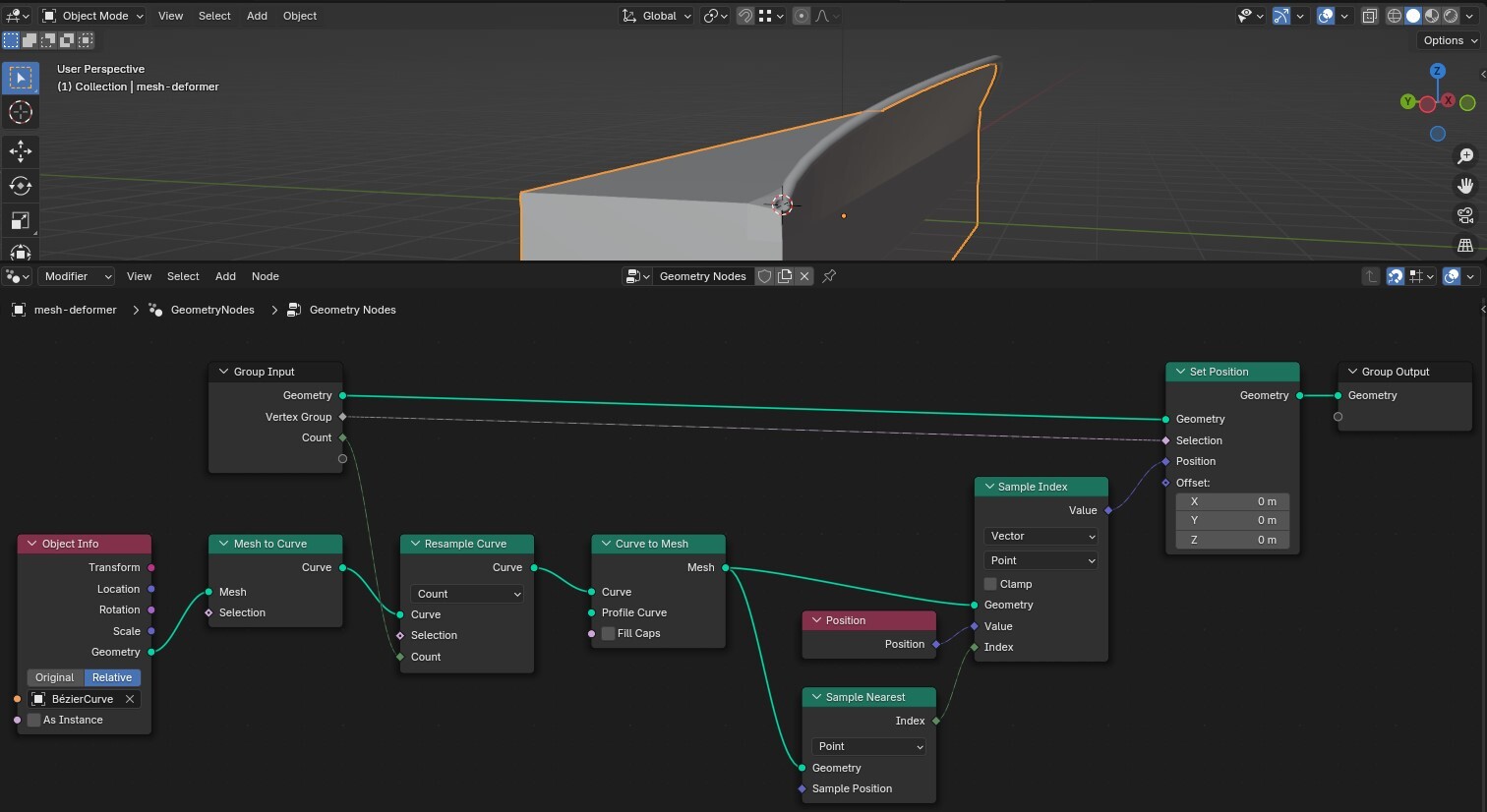 ArtStation - Geonode vertex group curved