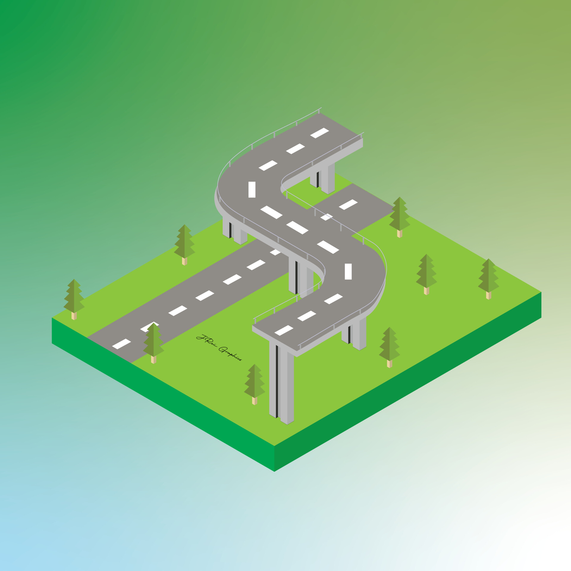 ArtStation - Highway Bridge