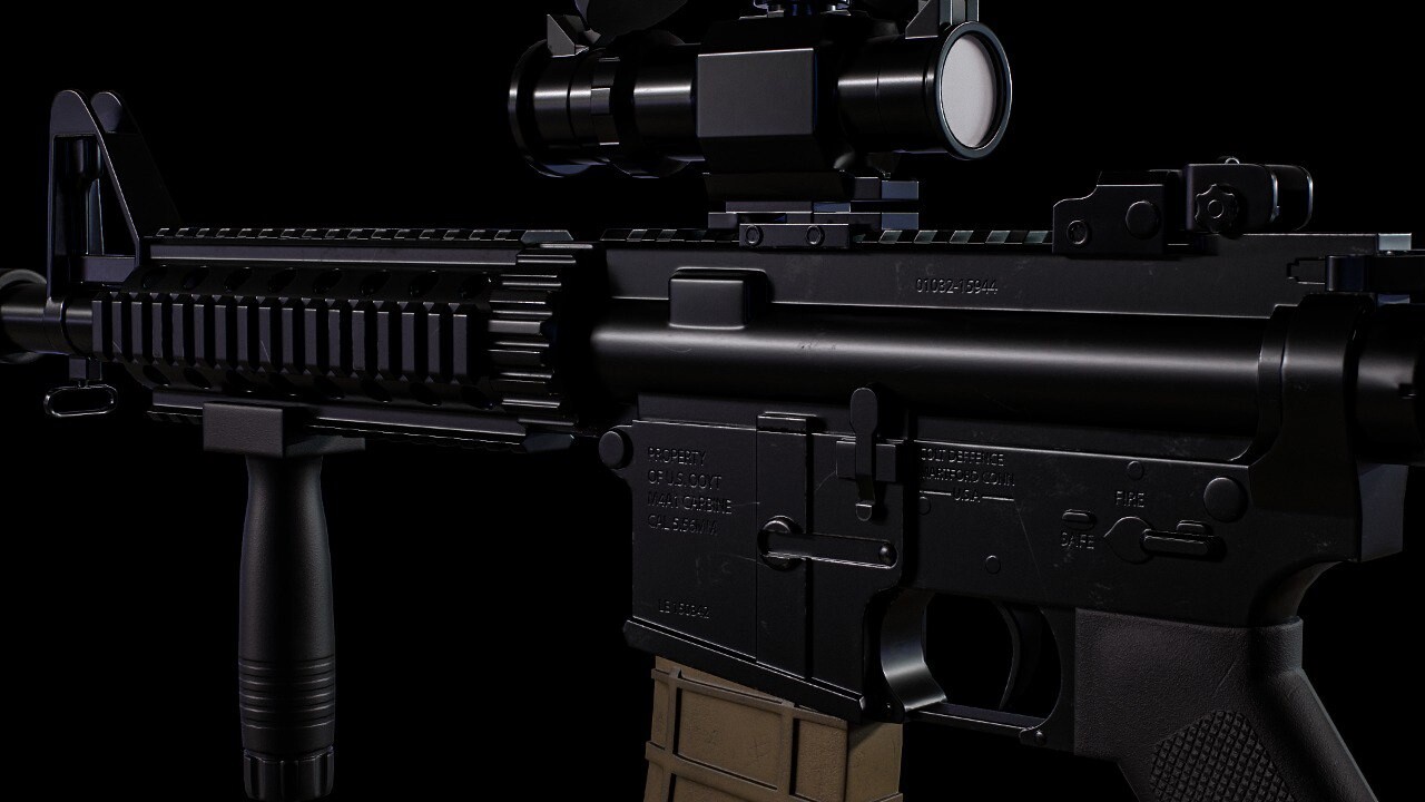 ArtStation - Game-ready asset of M4 weapon