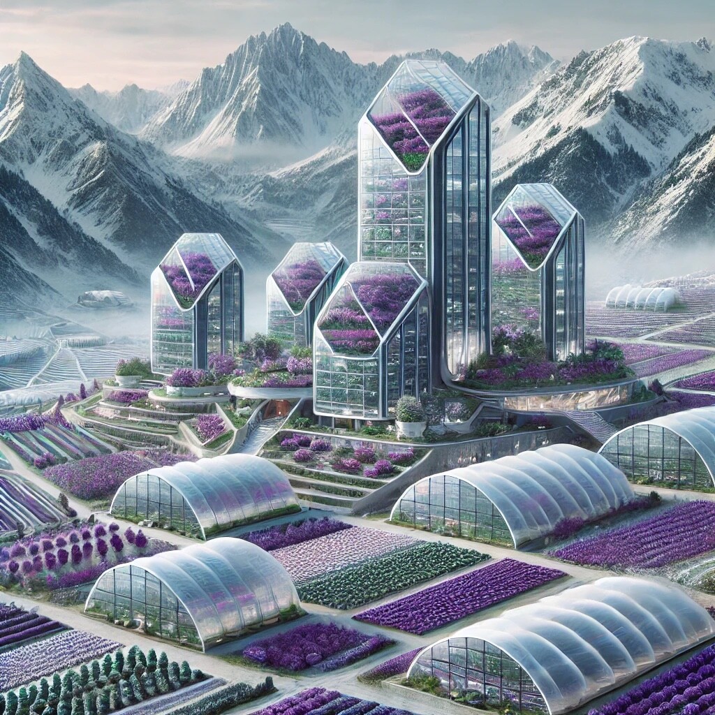 ArtStation - High Altitude Farming Research Facility, Purple Vegetation