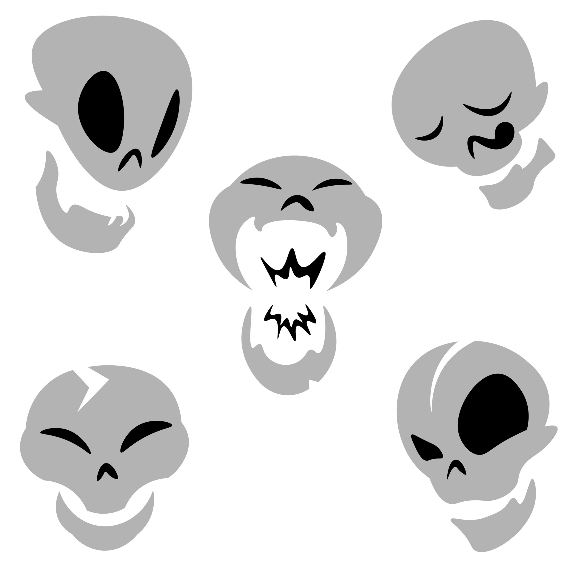 ArtStation - Cute Cartoon Skull Faces Collection