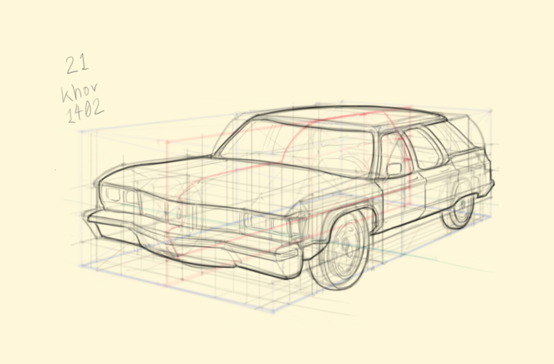 how to draw vehicles in perspective