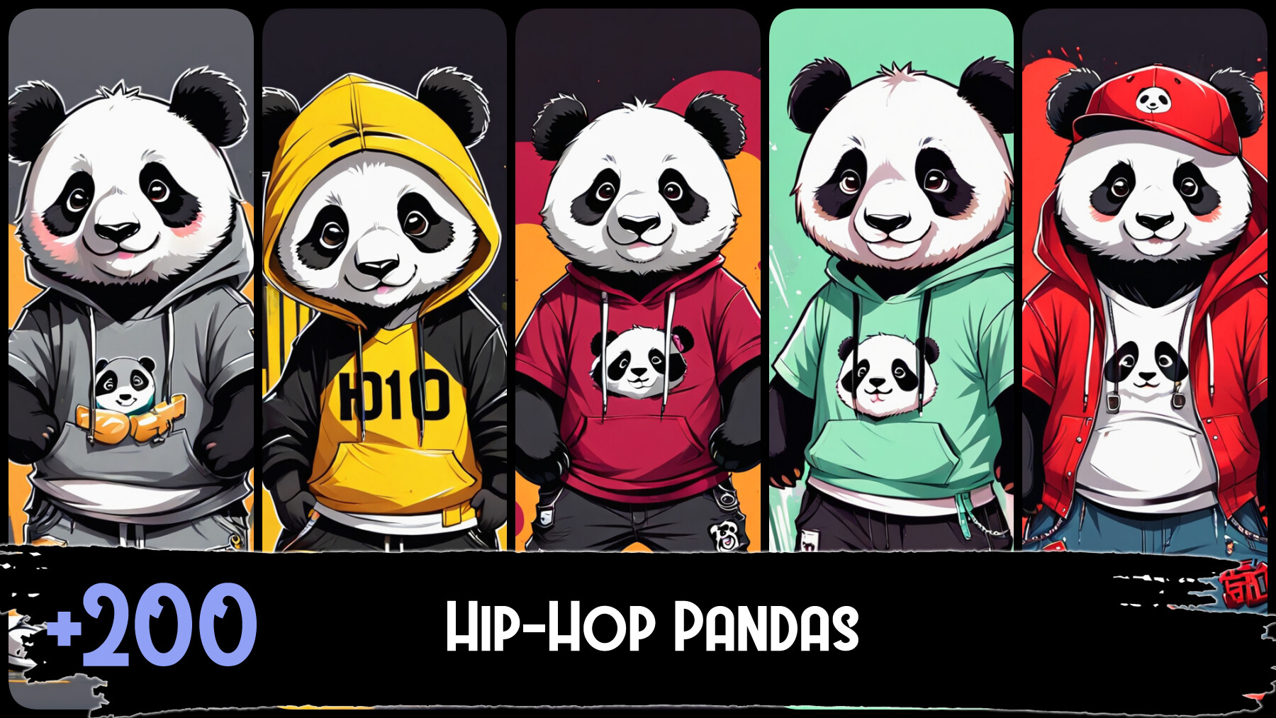 ArtStation - +220 Hip-Hop Pandas