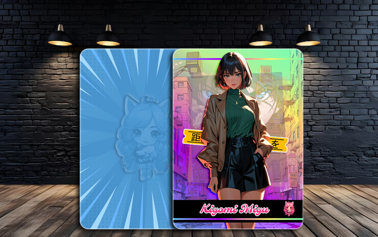 ArtStation - Holographic Anime game card template V 824