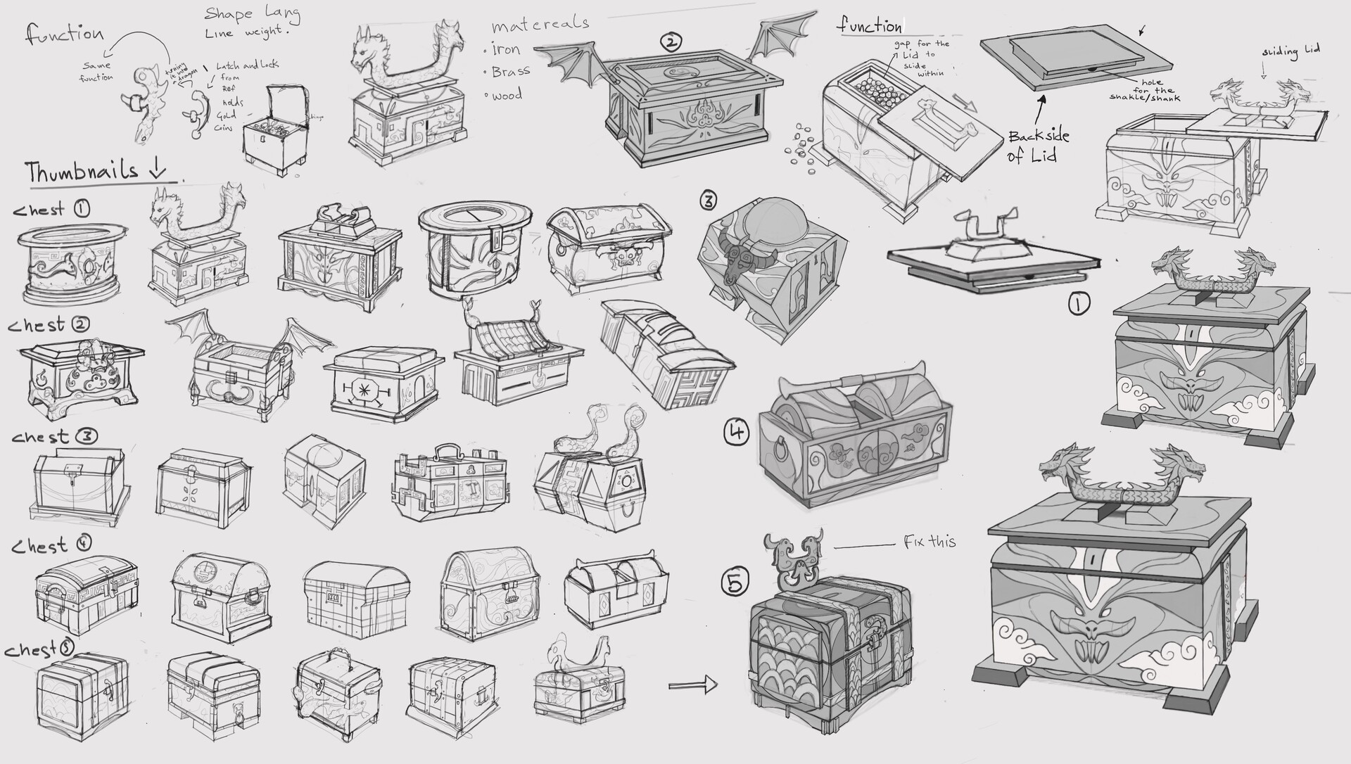 ArtStation - Treasure chest and Axe concept for the Kung Fu Panda IP