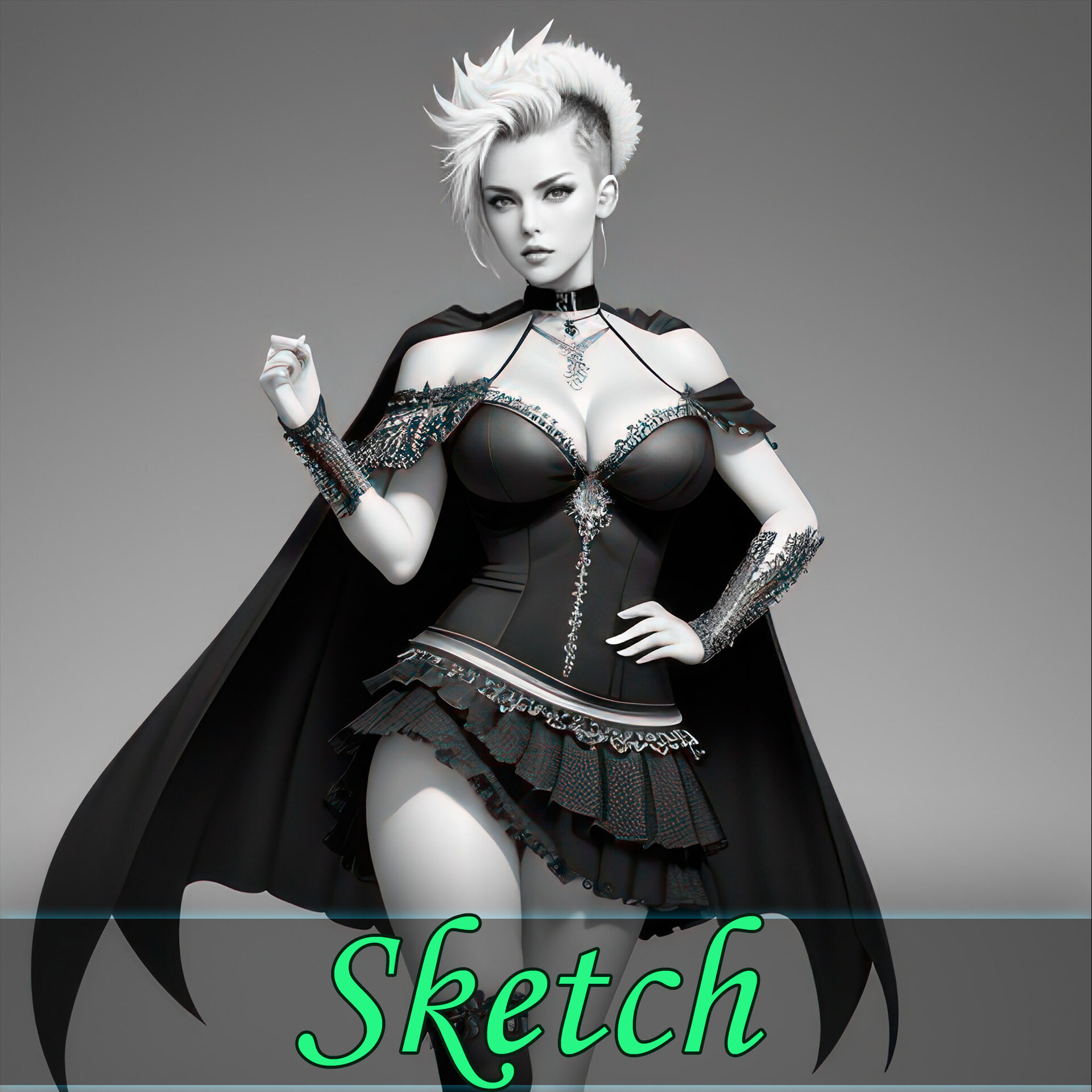 ArtStation - +430 Sketch (Mohawk Hair ) Reference Pack _4k_ V29