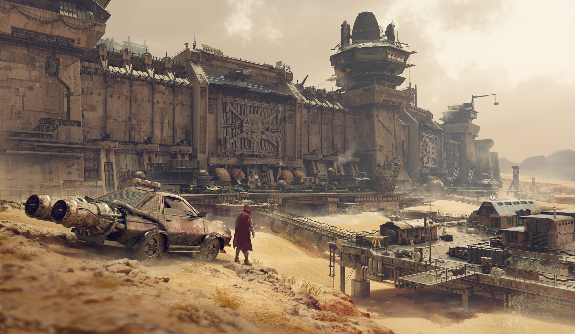 ArtStation - 废土军事堡垒 Wasteland