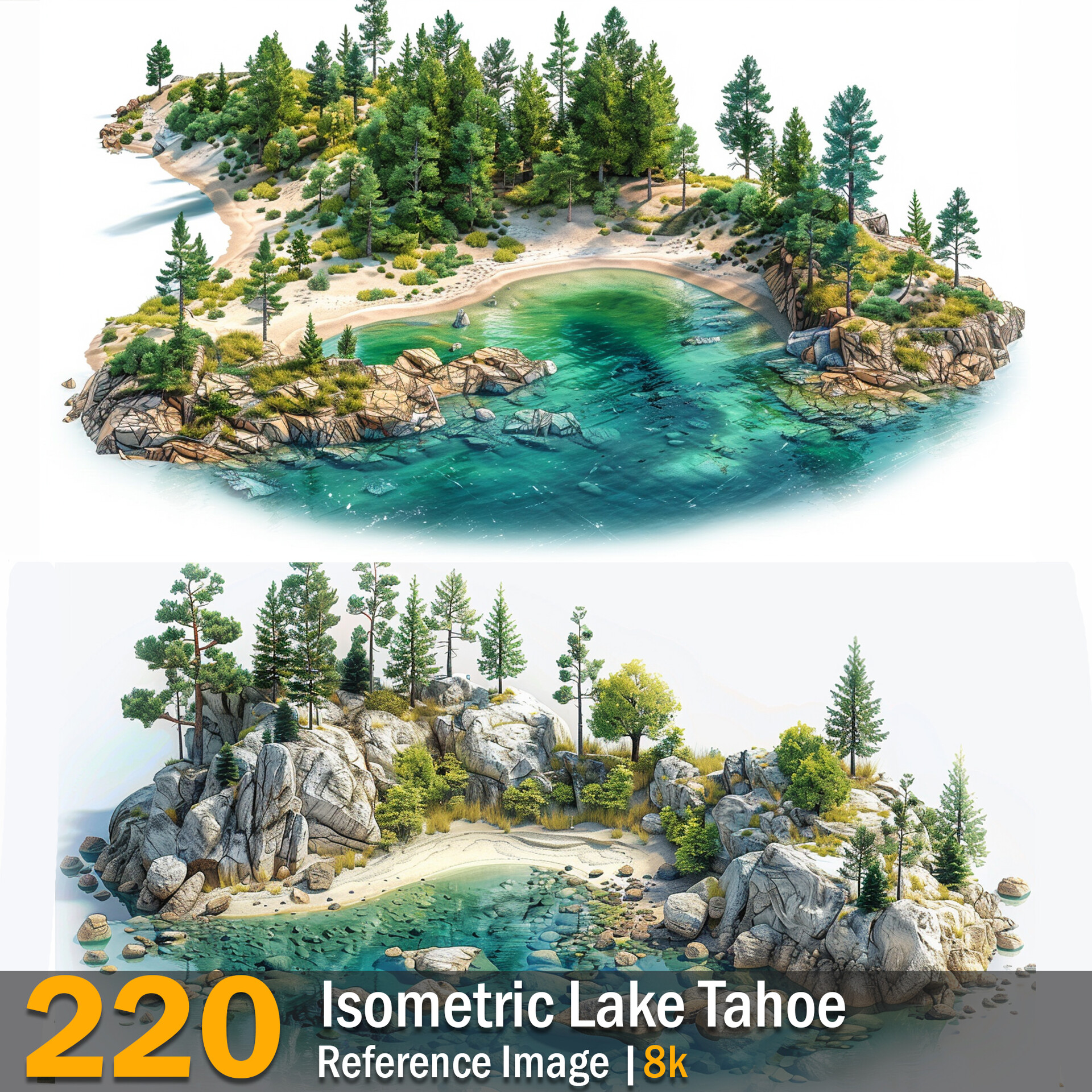 ArtStation - Isometric Lake Tahoe | Reference Images | 8k