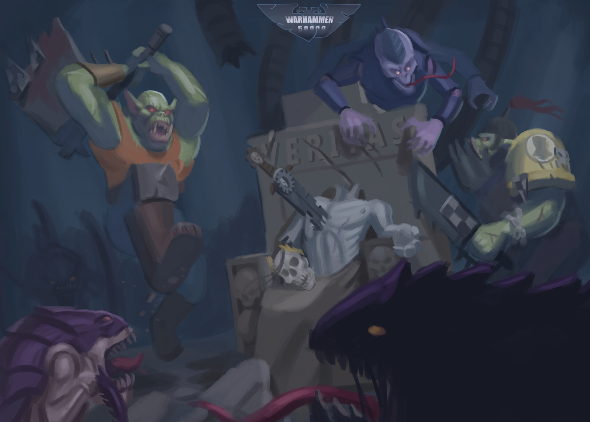 ArtStation - Warhammer 50k: Clawmarks on the Throne