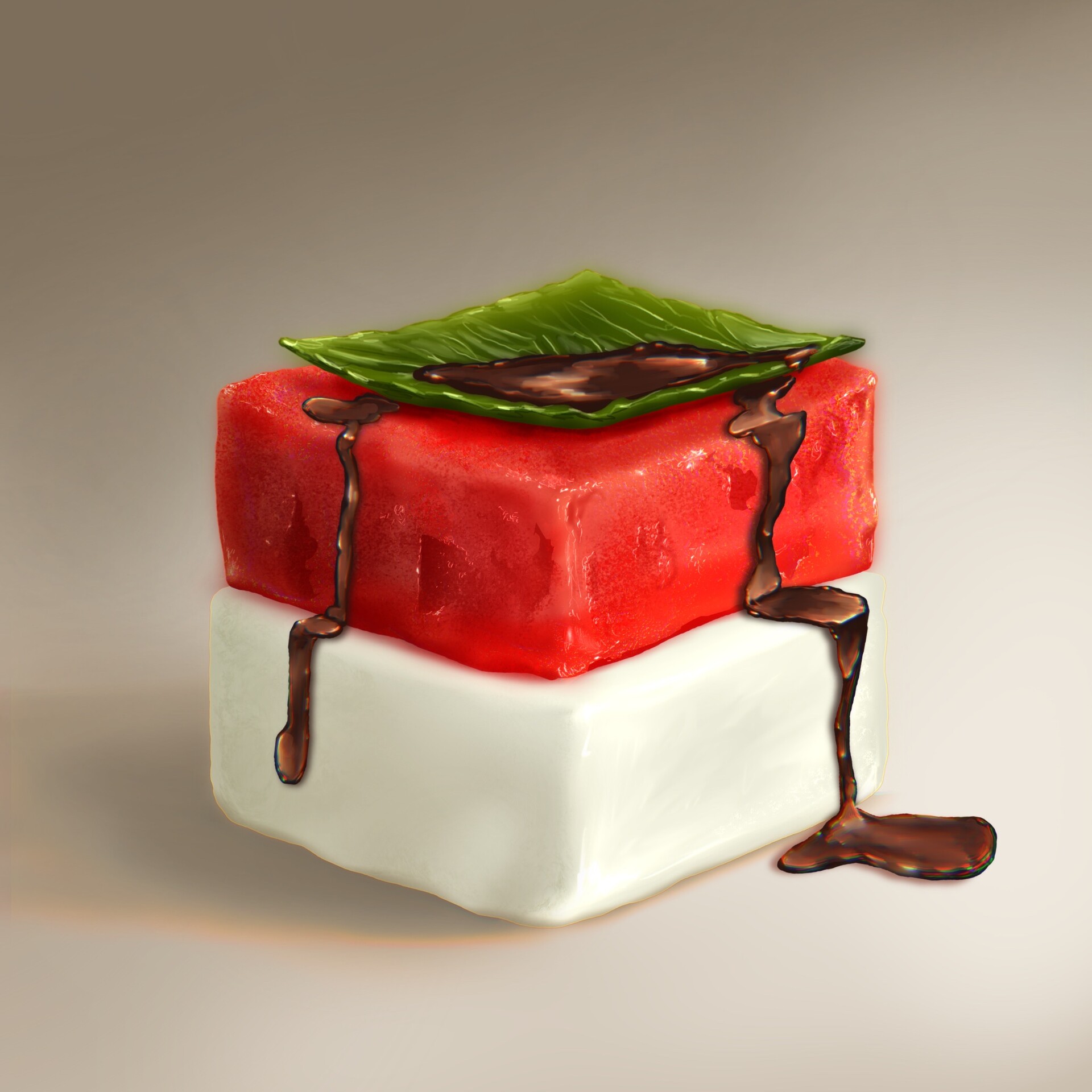 ArtStation - Cubed Melon and Mozzarella