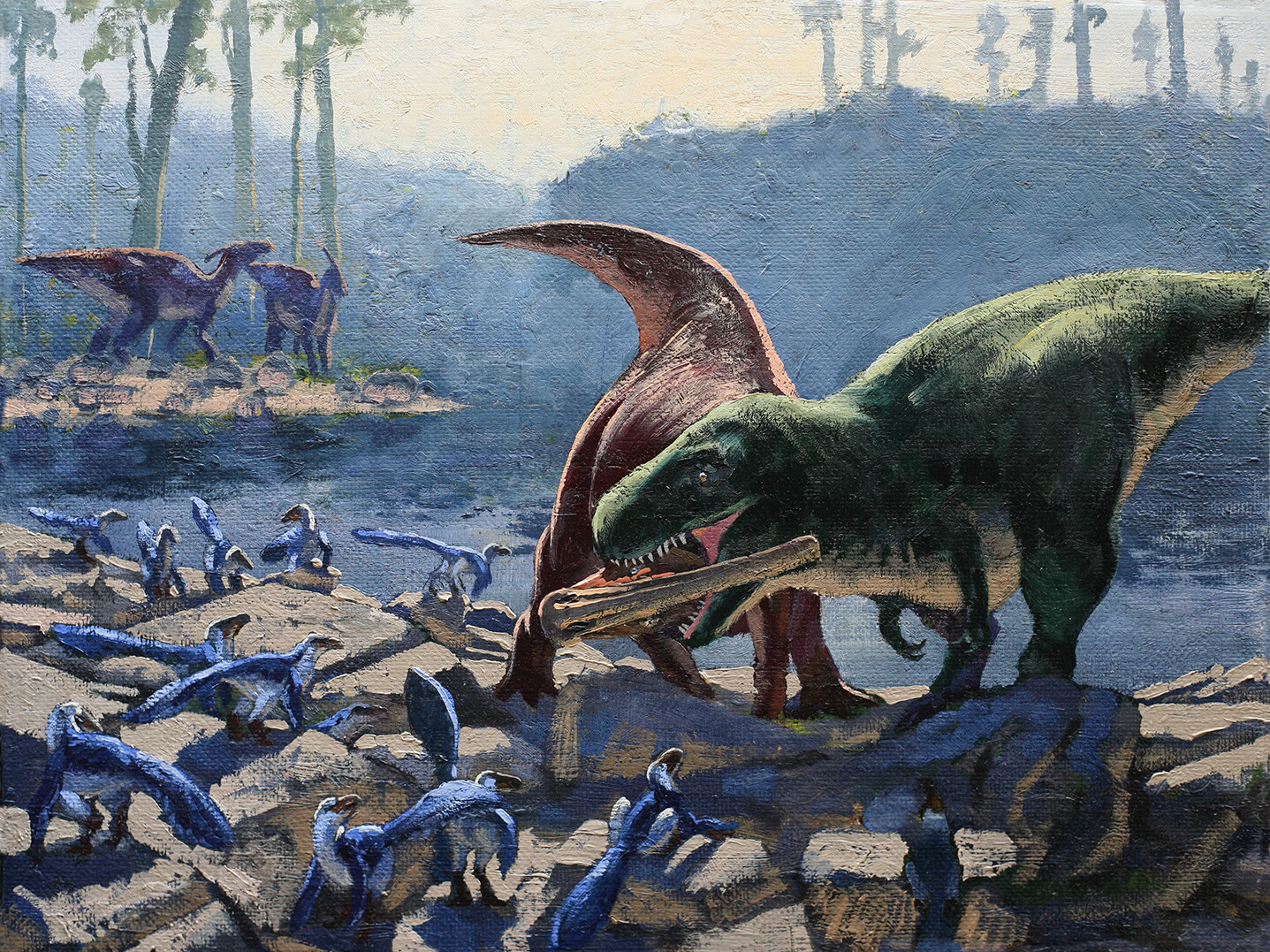 ArtStation - Dromeosaurs are waiting for their piece