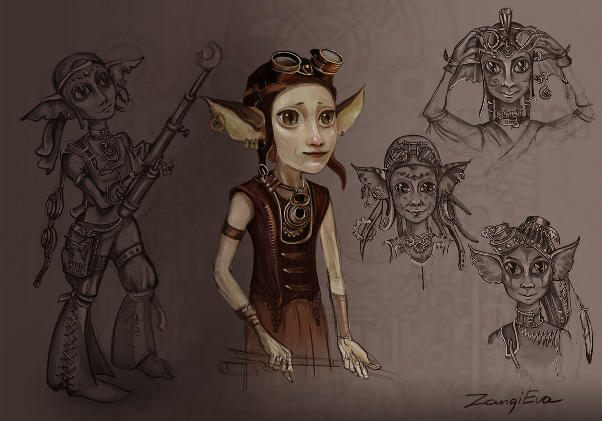 ArtStation - Steampunk gremlin