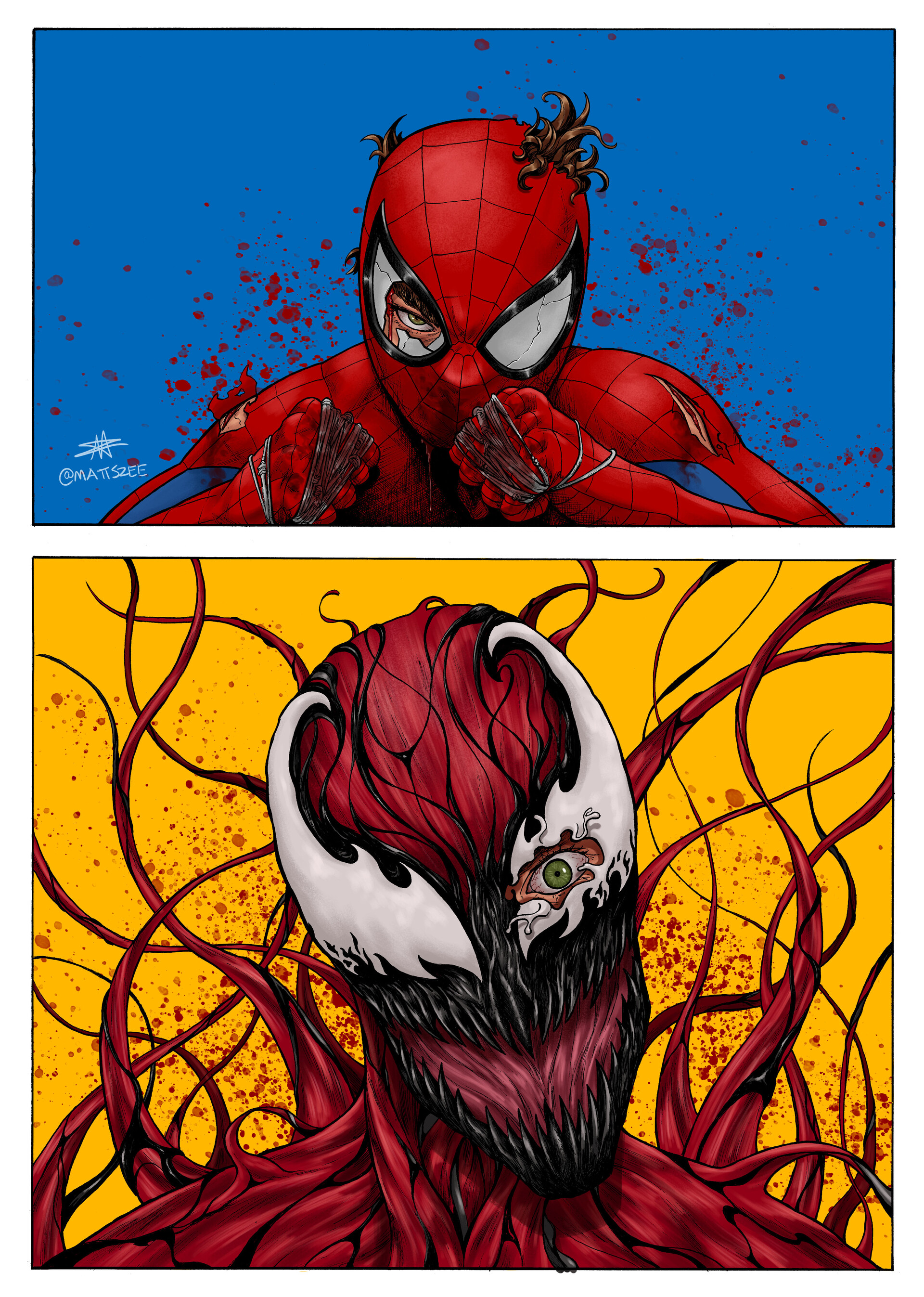 ArtStation - spider-man vs carnage