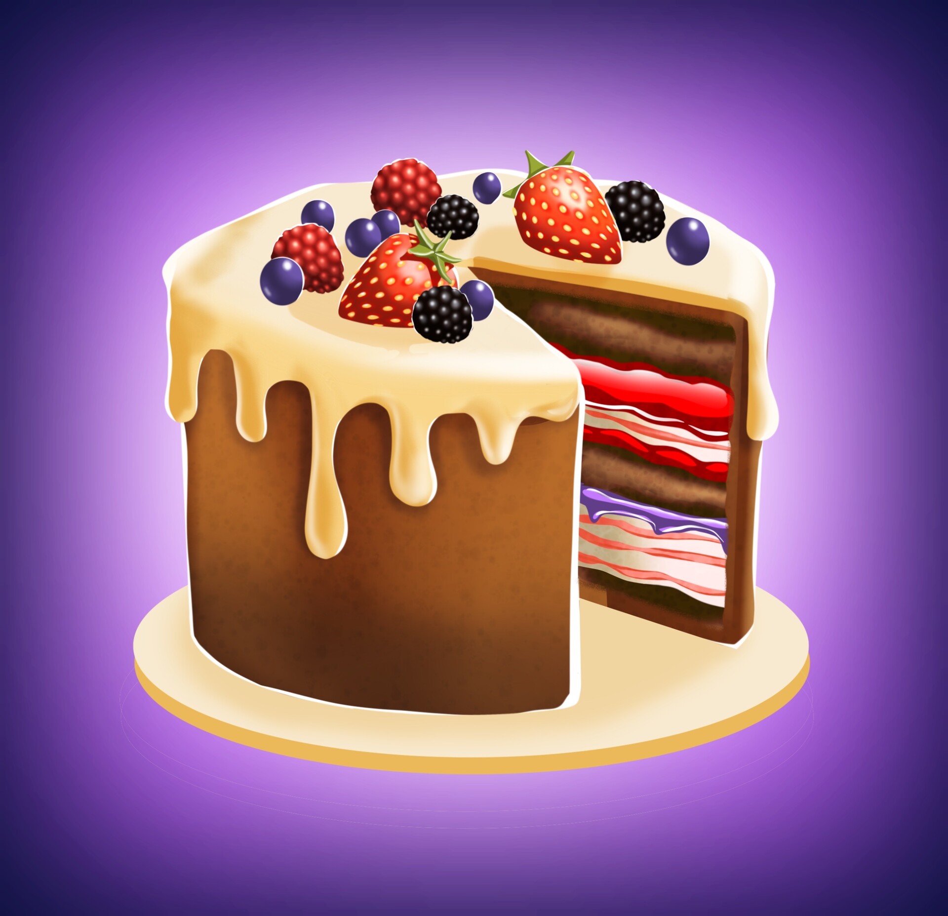 ArtStation - 2D Game Art Dessert Icon