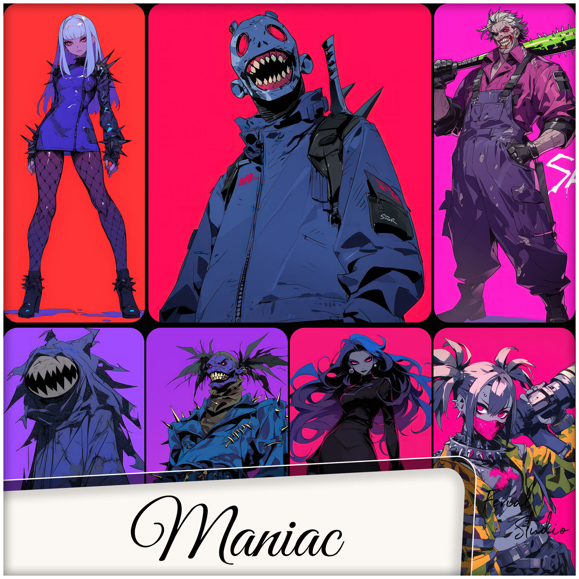 Ferial Studio - 🔹200 Maniac - Cartoon Character Reference Image Pack v ...