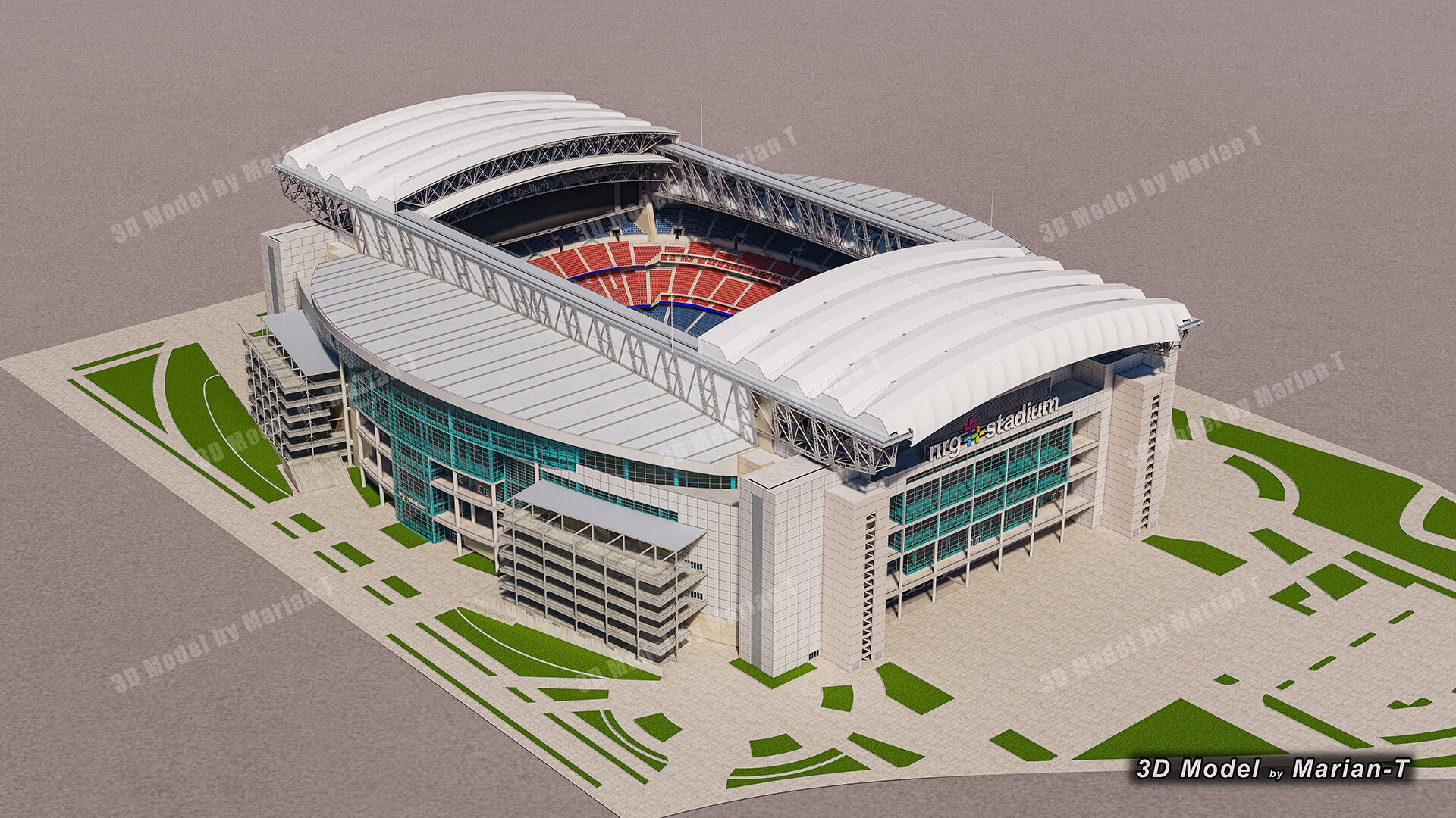 ArtStation - NRG Stadium - Houston Texas USA 3D Model