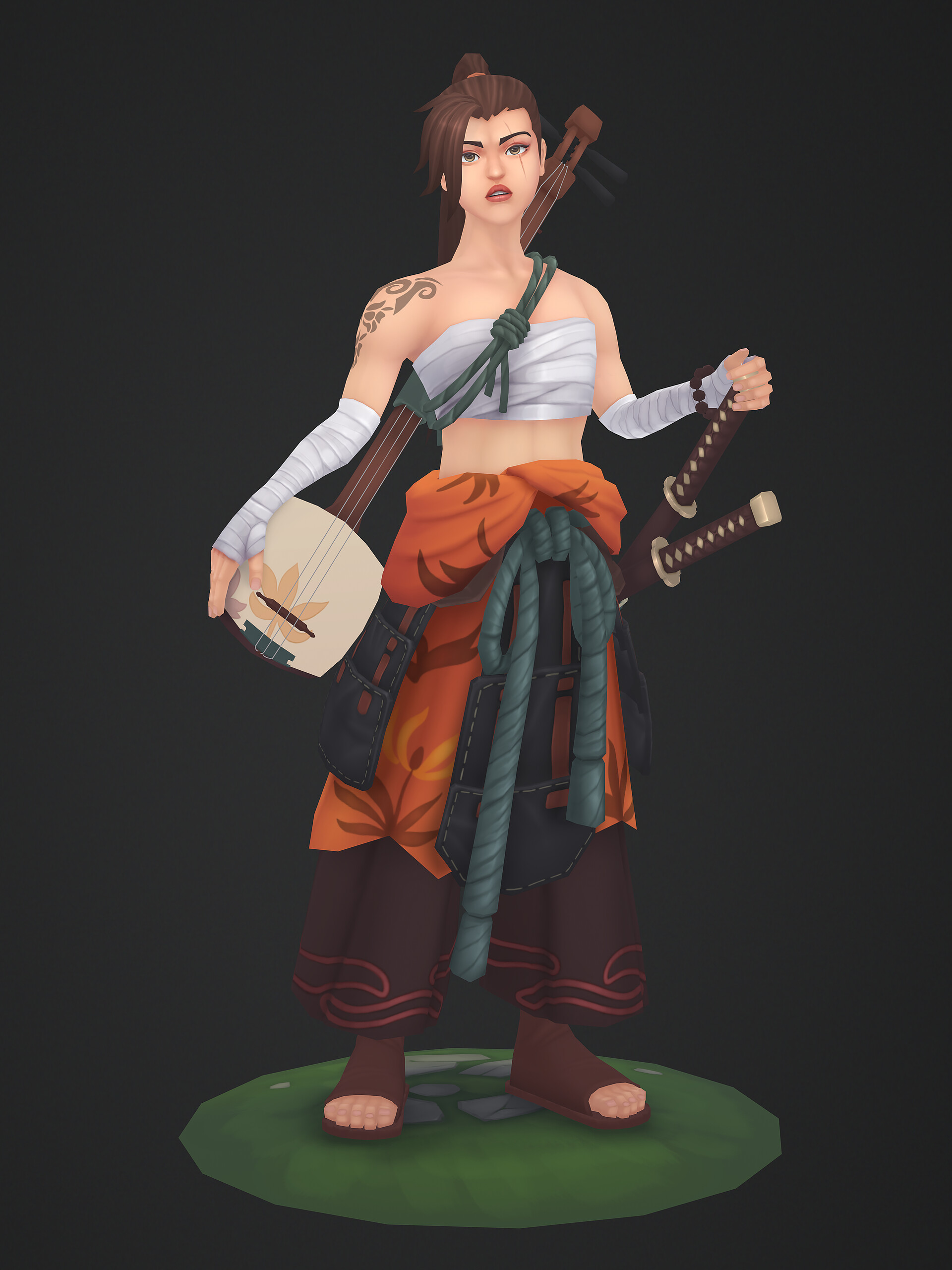 ArtStation - Hand Painted - Female Mercenary